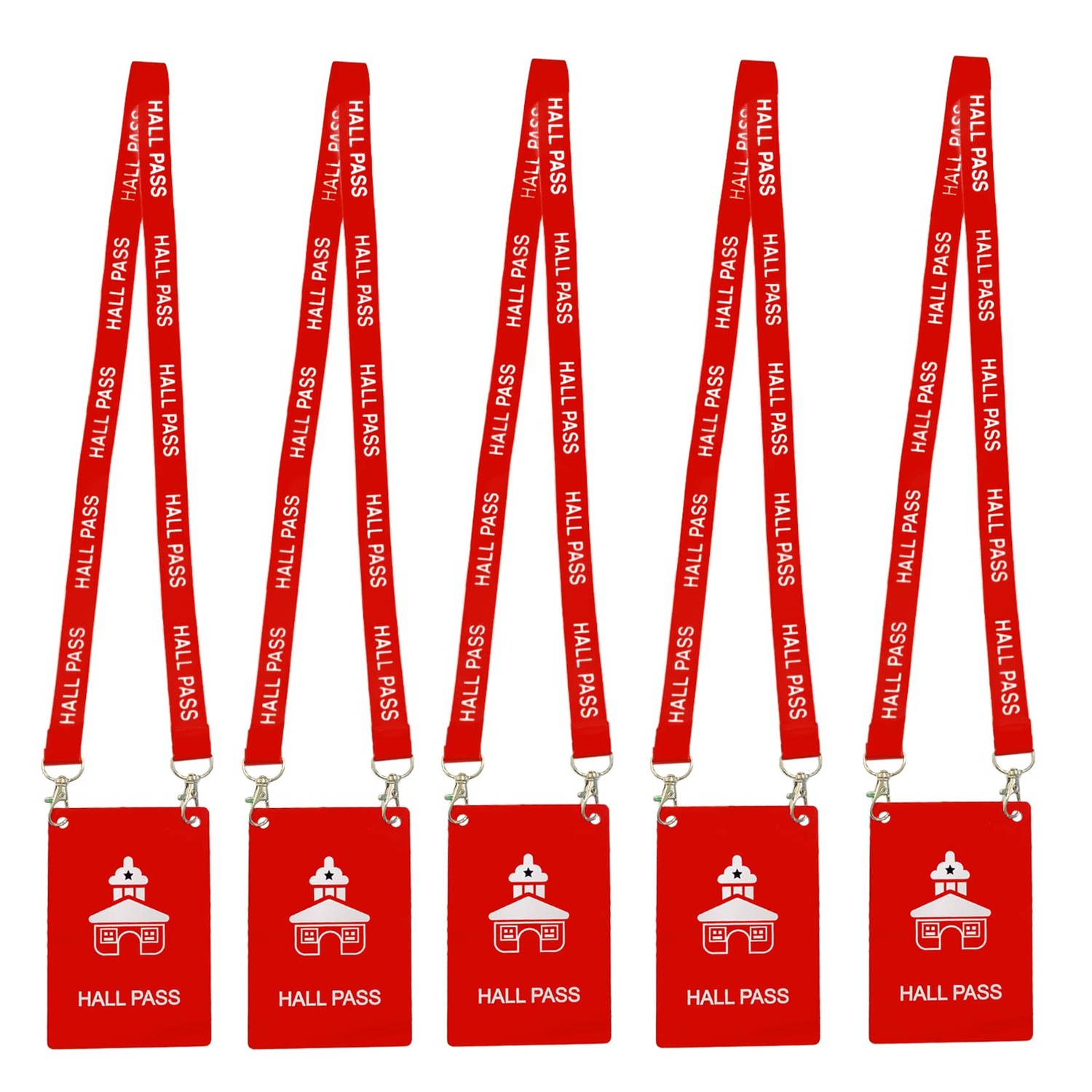 Bemaxy Hall Pass Lanyards with Large Card Passes, Unbreakable School ...