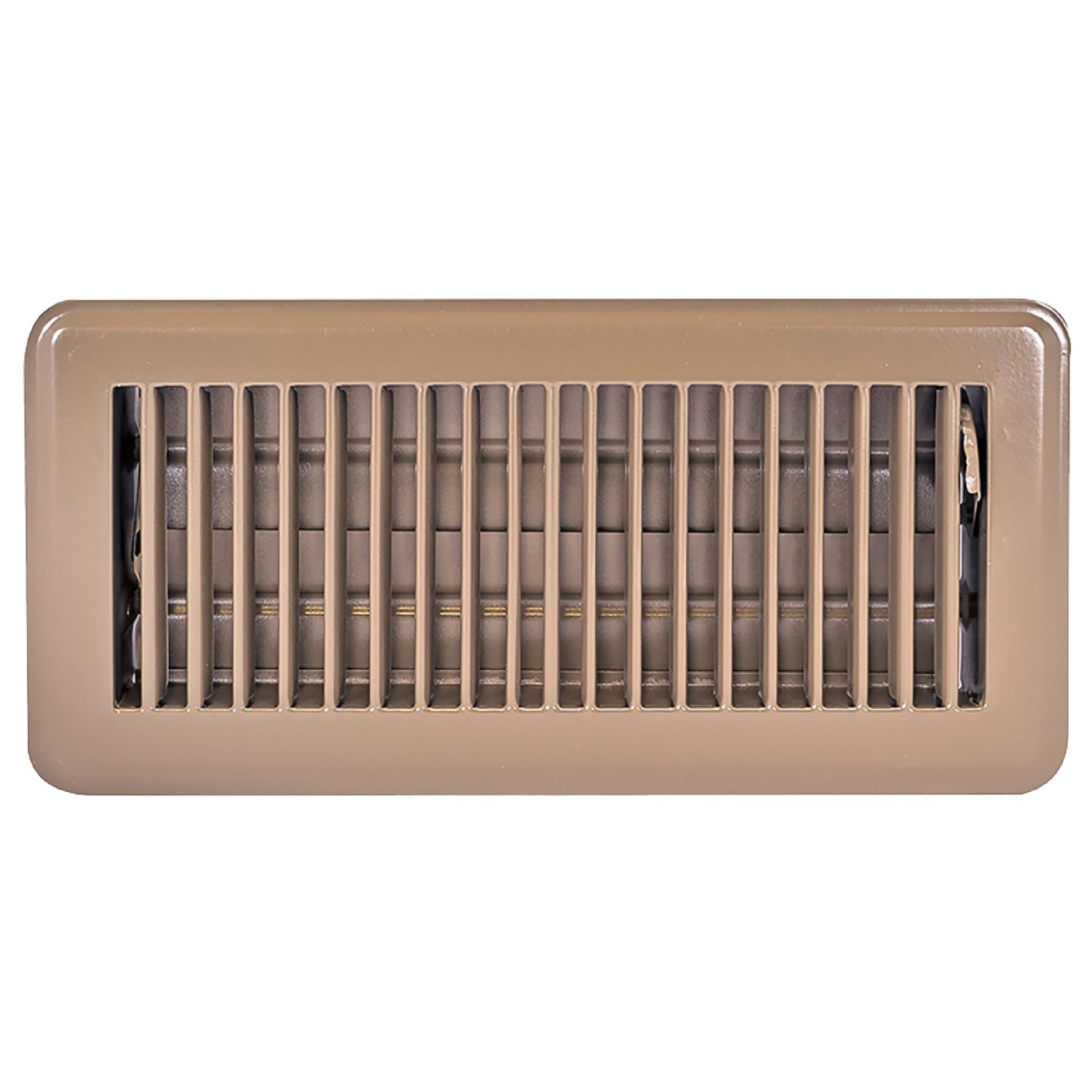 EZ-FLO 4 x 10 Inch (Duct Opening) Brown Air Vent Cover for Floor, One-Way Ventilation Register ...