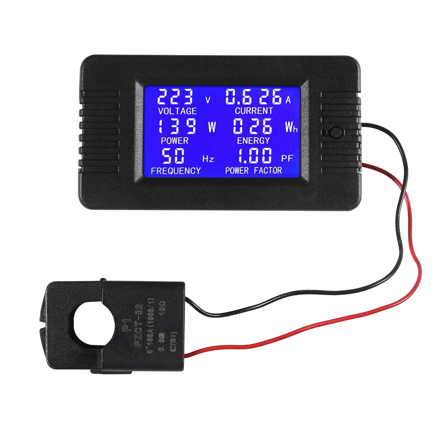 AC Digital Meter, AC 80-260V 100A LCD Display Digital Current Voltage ...