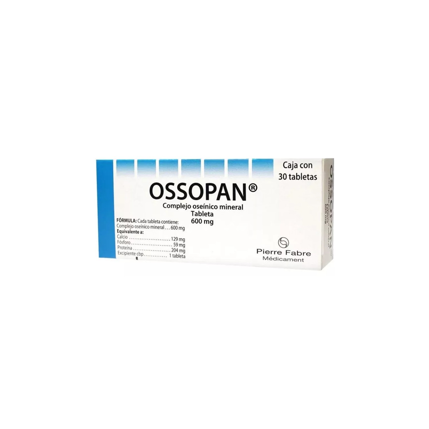Ossopan 600mg Complejo Oseínico 30 Tabletas Sabor Sin Sabor - ibspot.com