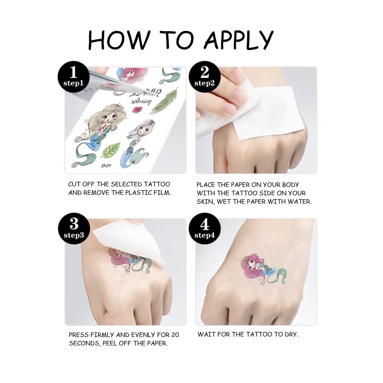 10 sheets Temporary Tattoos for children, Tattoo stickers for kids boys ...