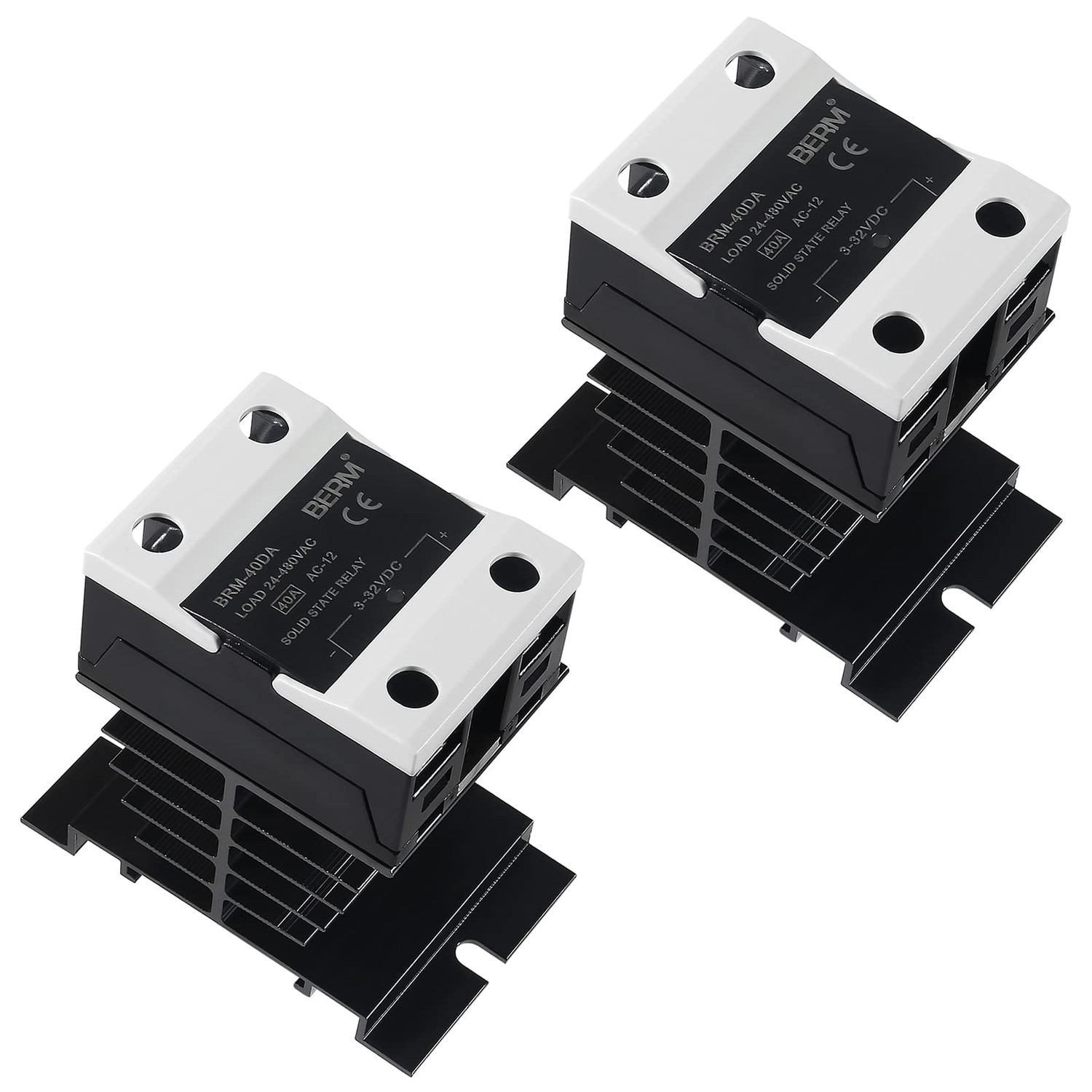Diitao 2Set SSR-40DA Solid State Relay Single Phase Relay Input 3-32V ...