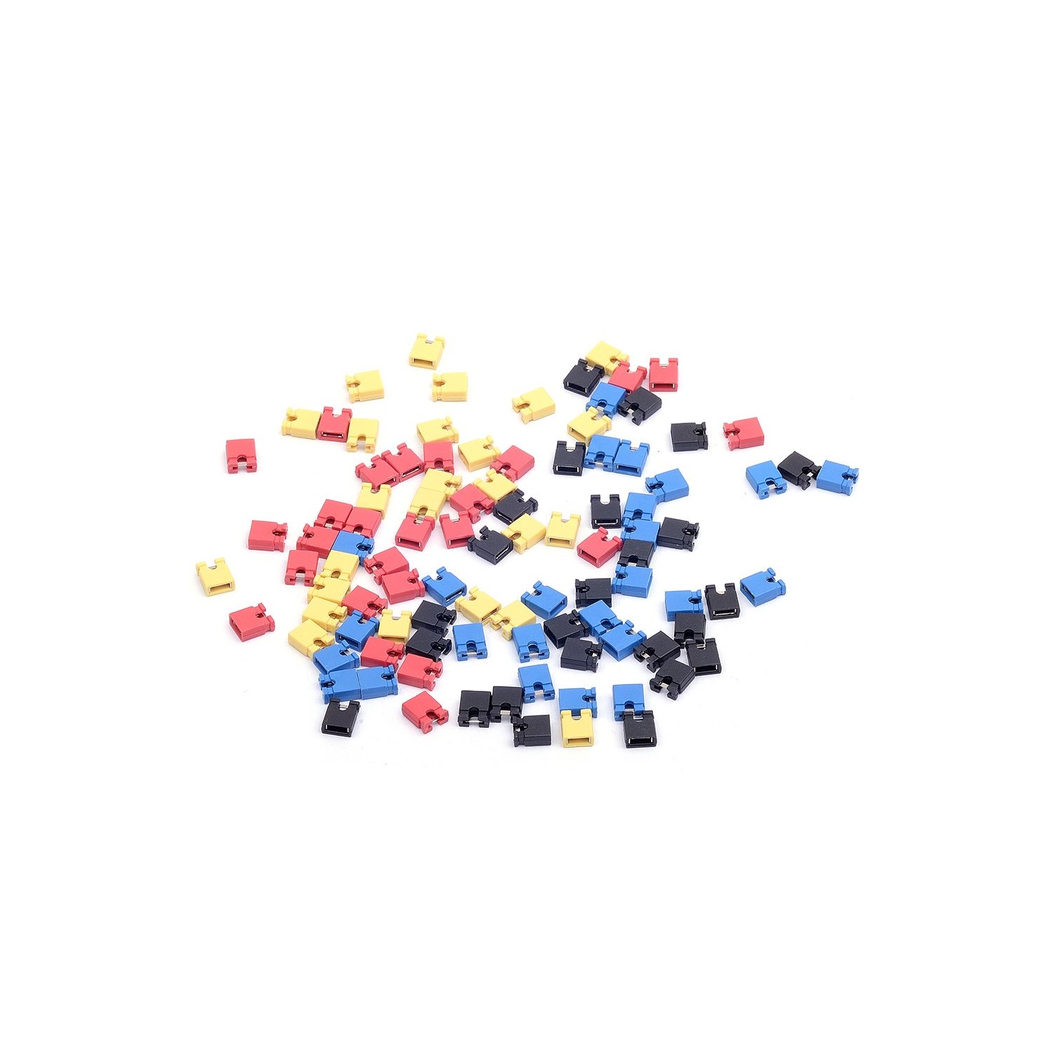 Cylewet 100Pcs 2.54mm Jumper Cap Short Circuit Cap Circuit Board IDE ...