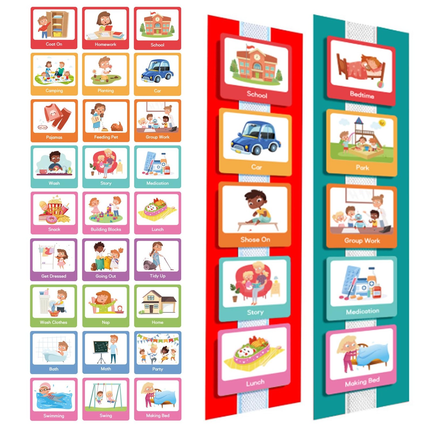 Visual Timetable, Daily Routine Chart Planner Visual Schedule Routine ...