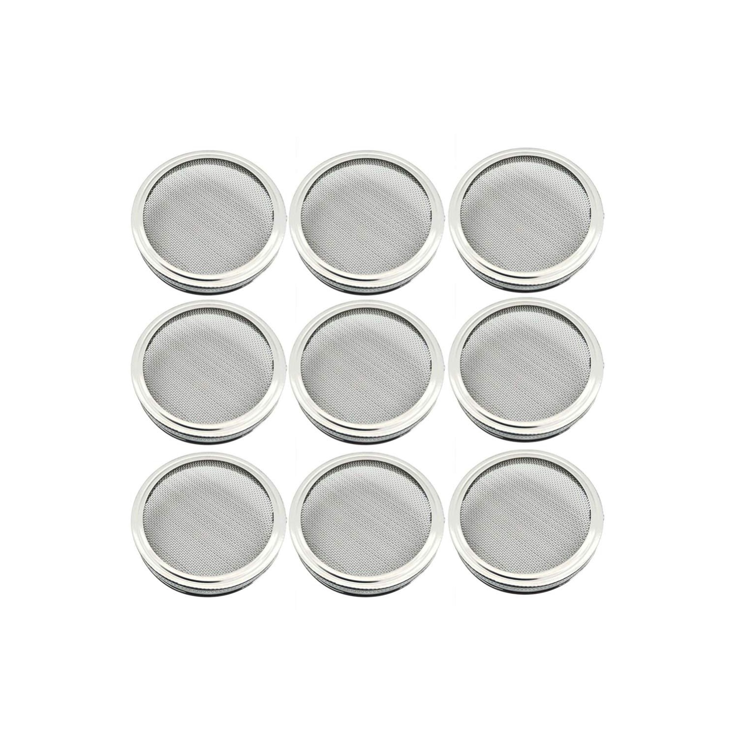BESTonZON Sprouting Jars Lid, Stainless Steel Germination Glass Lid, 86 ...
