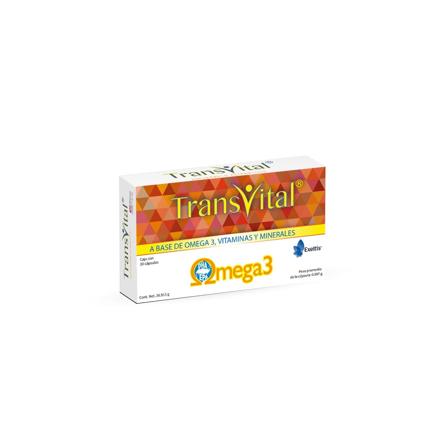 Transvital Suplemento Alimenticio a Base de Omega 3, Vitaminas y ...