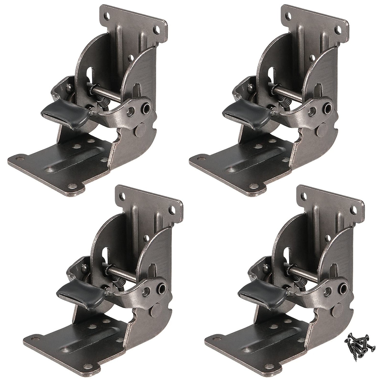 MANCHAP 4 PCS Self Locking Folding Hinge, 0-90-180 Degree Foldable Leg ...