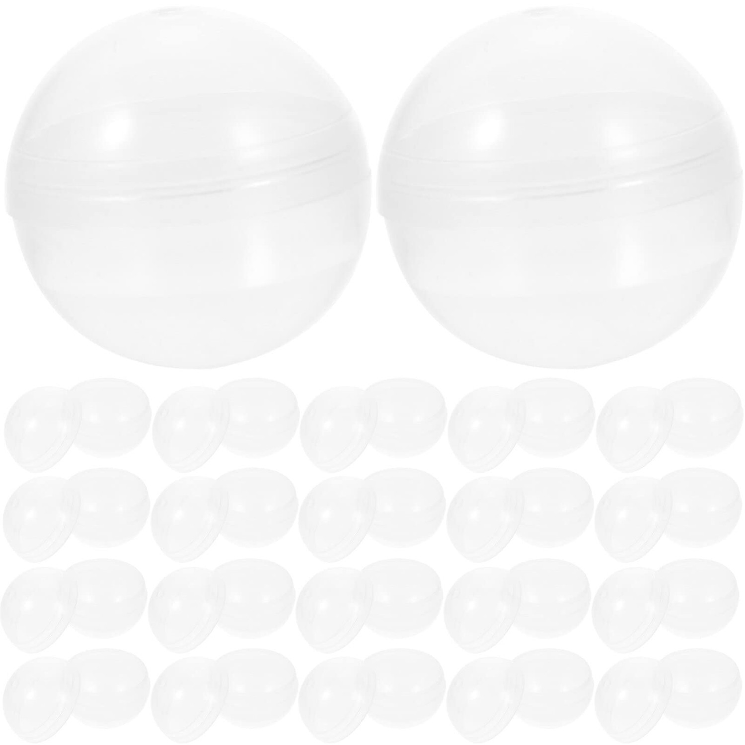 Homoyoyo 50pcs Shell Clear Plastic Balls Fillable Balls Toys The Gift ...
