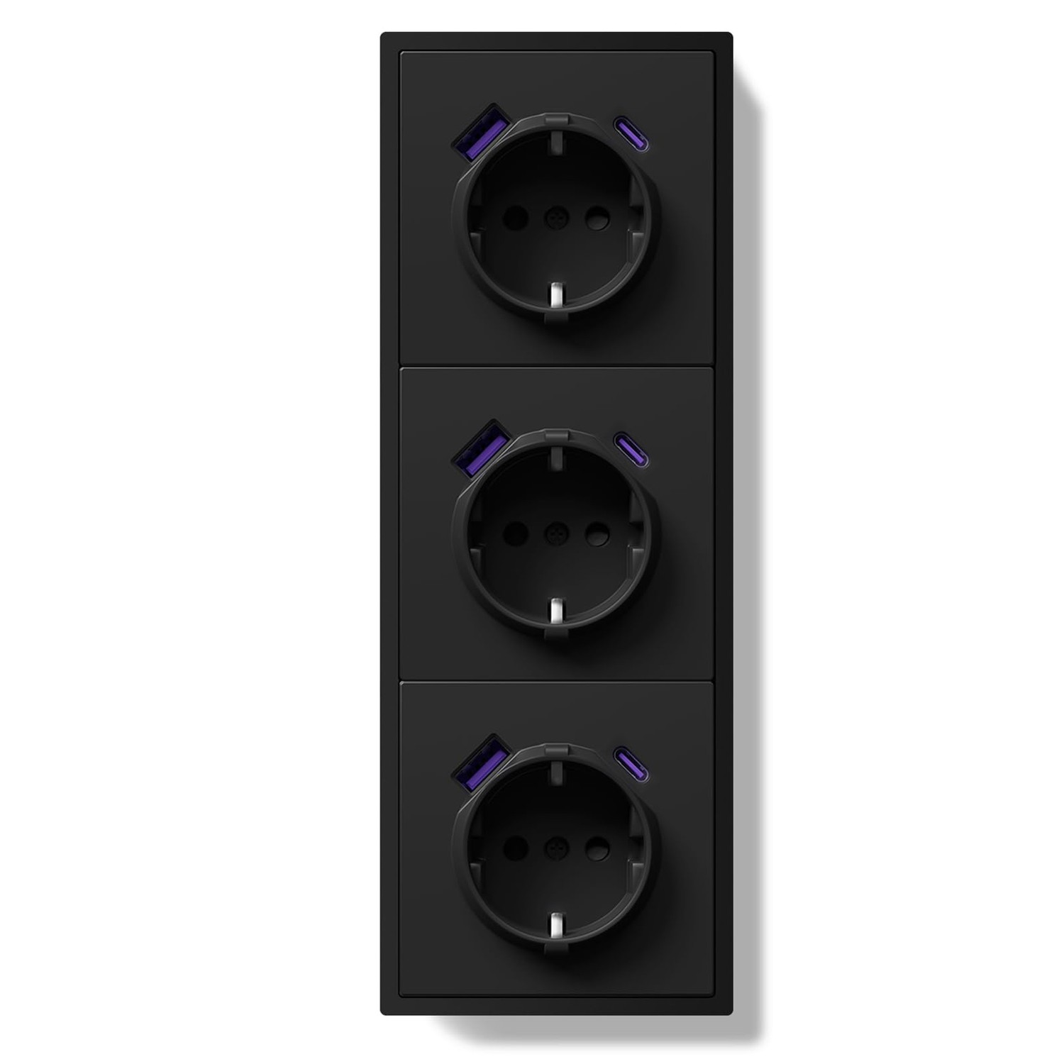 BSEED LIFE Schuko Socket with USB/Type C 20 W, Flush-Mounted EU ...