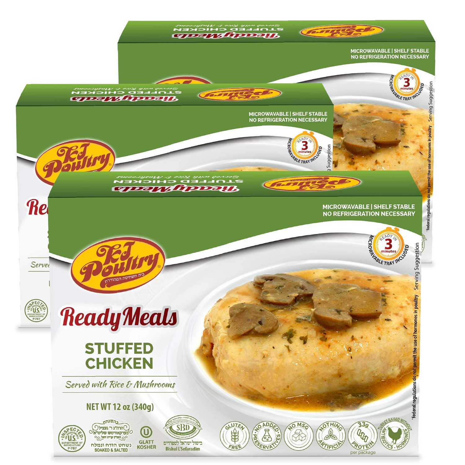 Kosher Stuffed Chicken Breast Rice, MRE Meat Meals Ready to Eat, Gluten ...