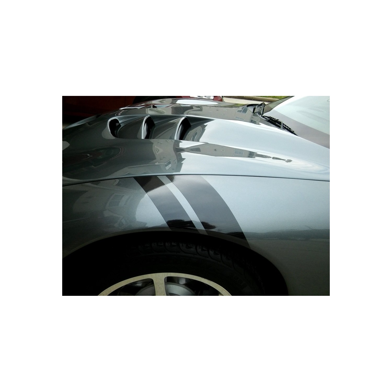 Clausen's World 2 and 3 Inch Fender Hash Mark Bars Gun Metal2 Carbon ...