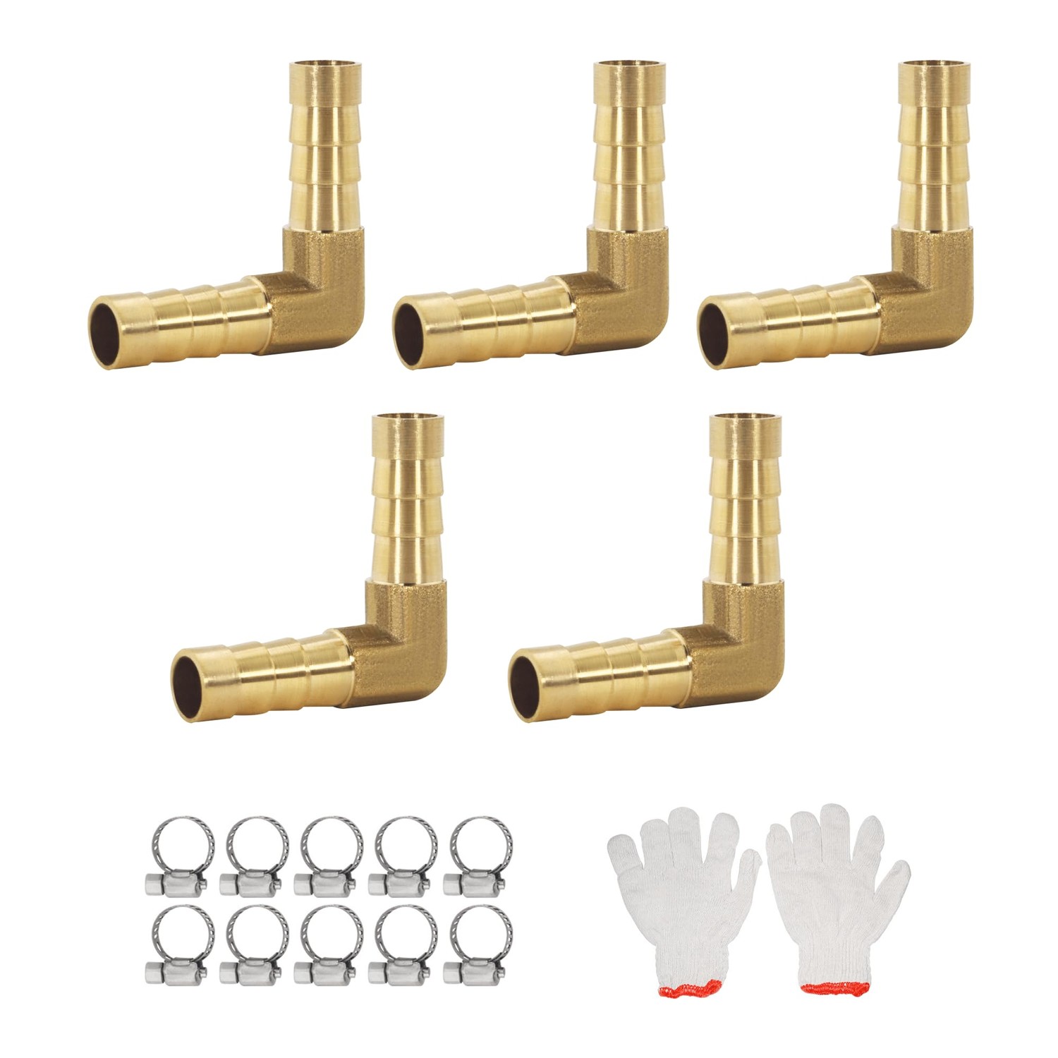 ONLISUM Hose Barb Fittings 5 Pcs 3/4 inch (19 mm) Hose Barb Elbow 90 ...
