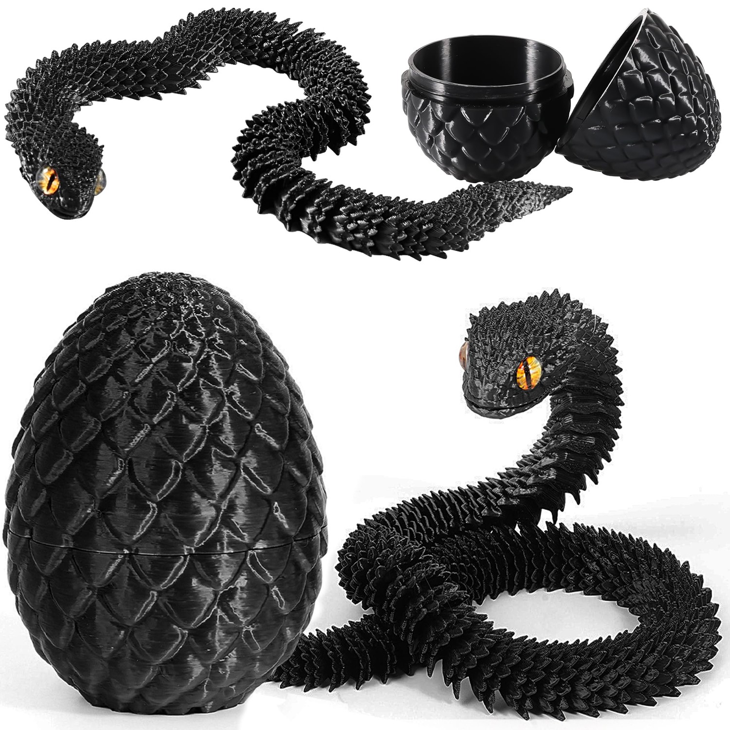 Joycabin 3D Printed Animals, 3D Printed Snake Fidget Toy, Easter 3D ...