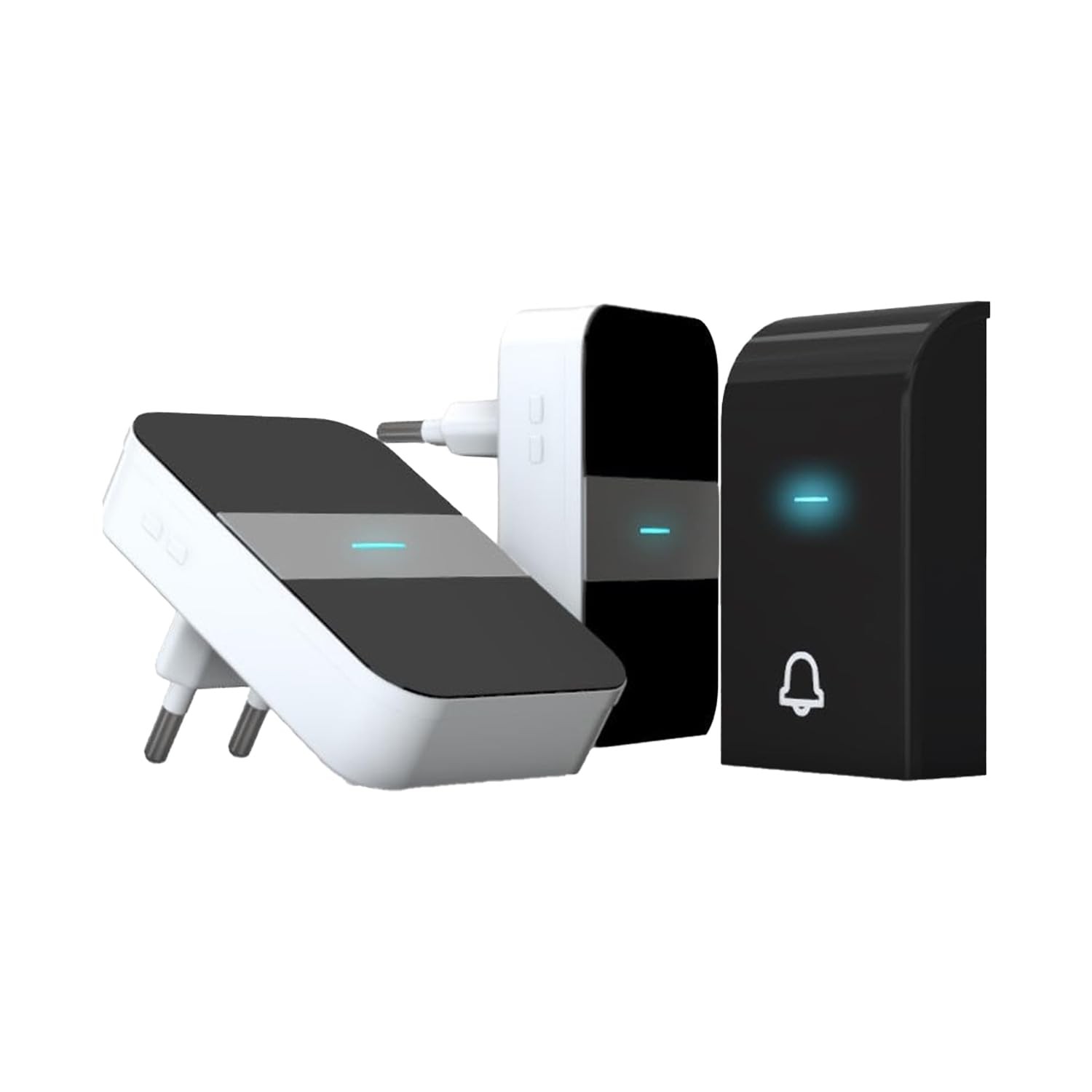 VoltShine Wireless Digital Doorbell Elegant Design White and Silver ...