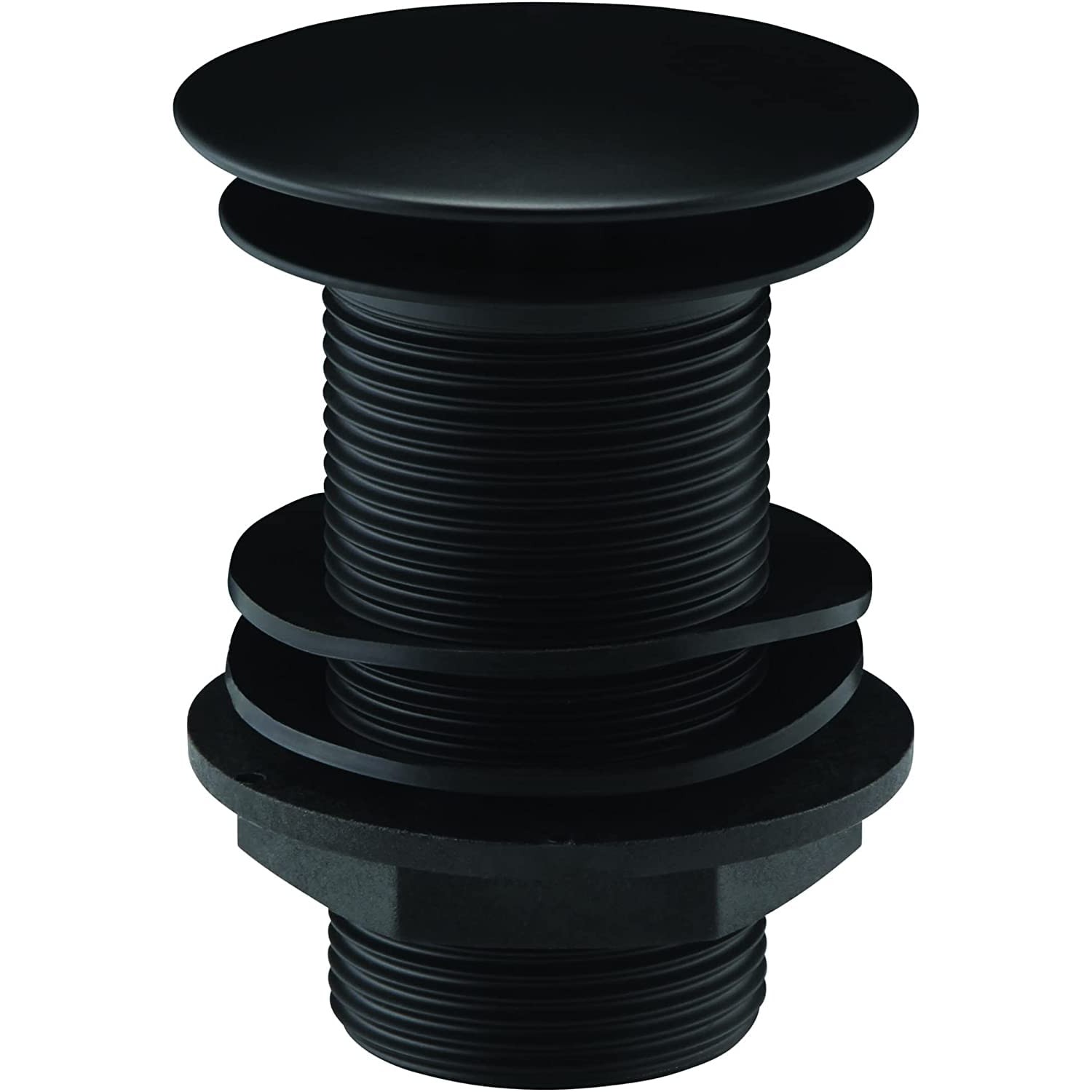 Black Unslotted Basin Waste by Arty Bathrooms - Matt Black Pop Up Brass ...