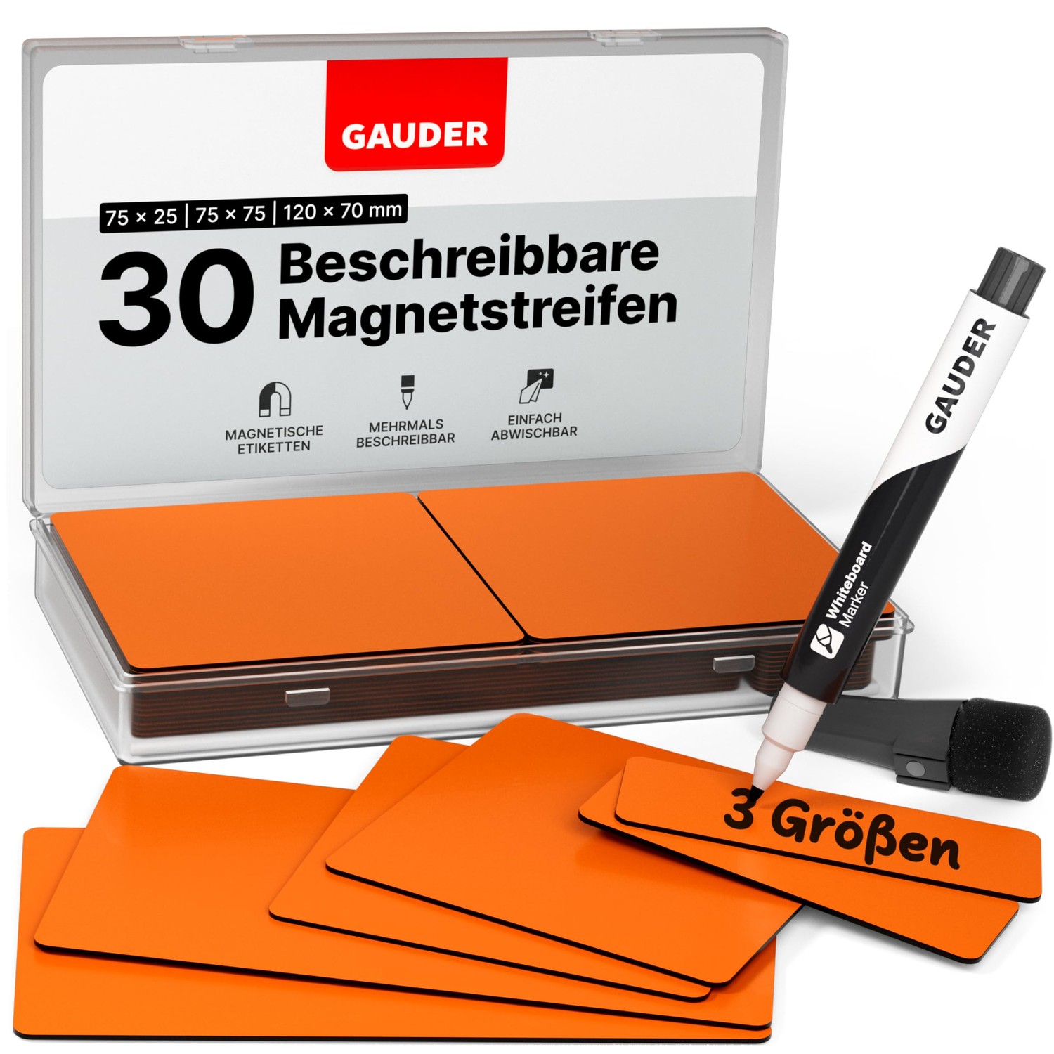 GAUDER Magnetic Strips Writeable | Magnetic Signs for Writing on ...