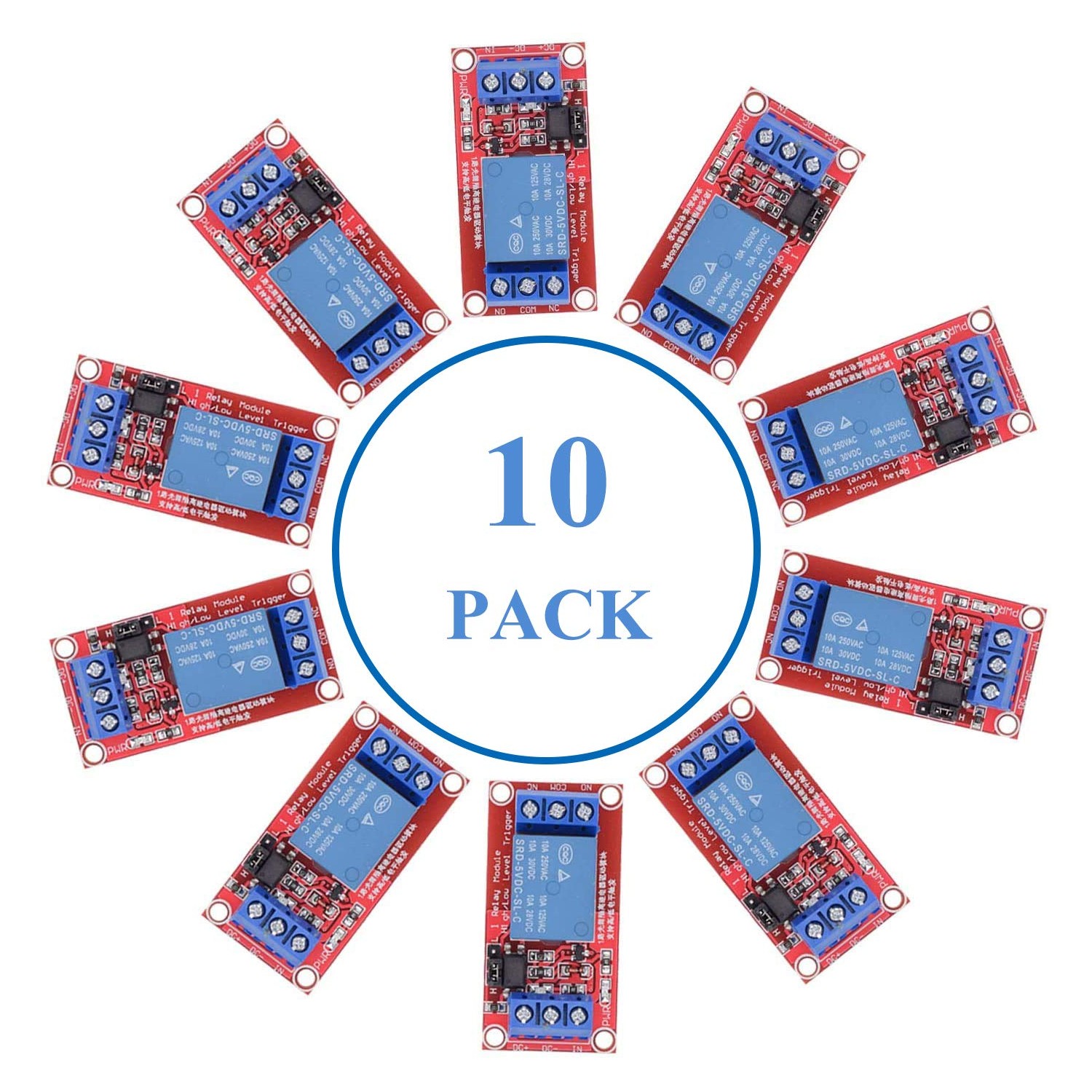 DC 5V Relay Module 1-Channel Relay Switch with Optocoupler Isolation ...