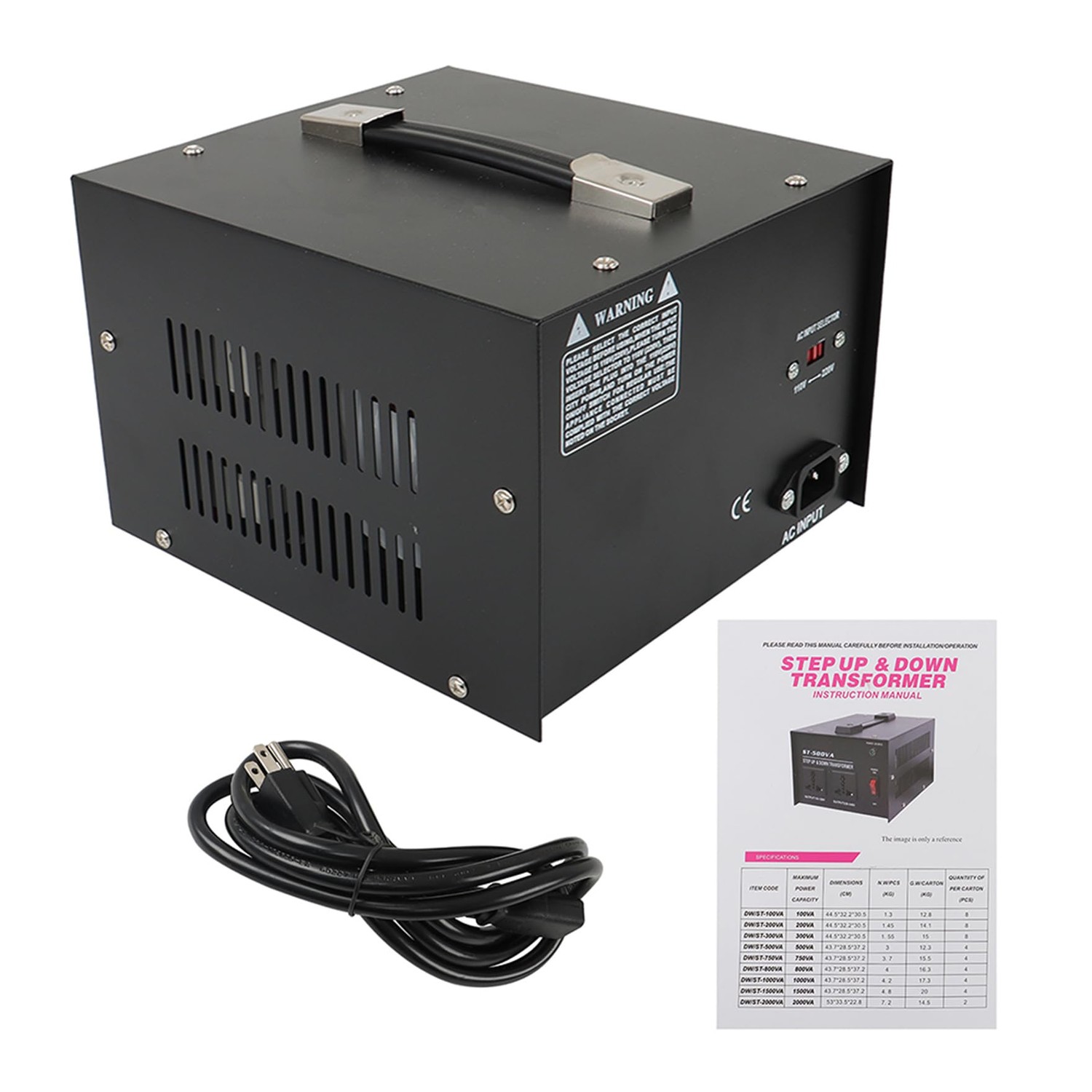 waltyotur 2000W Step-Up/Step-Down Transformer 110 Volt to 220 Volt ...