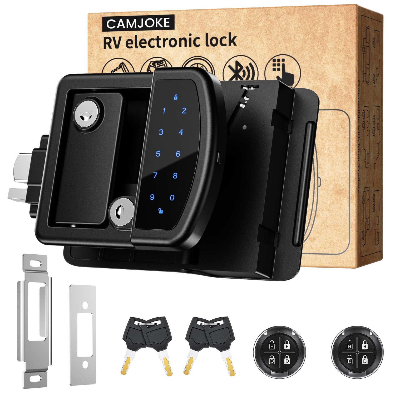 Premium Camper RV Door Lock Replacement RV Lock Keyless Entry LED RV ...