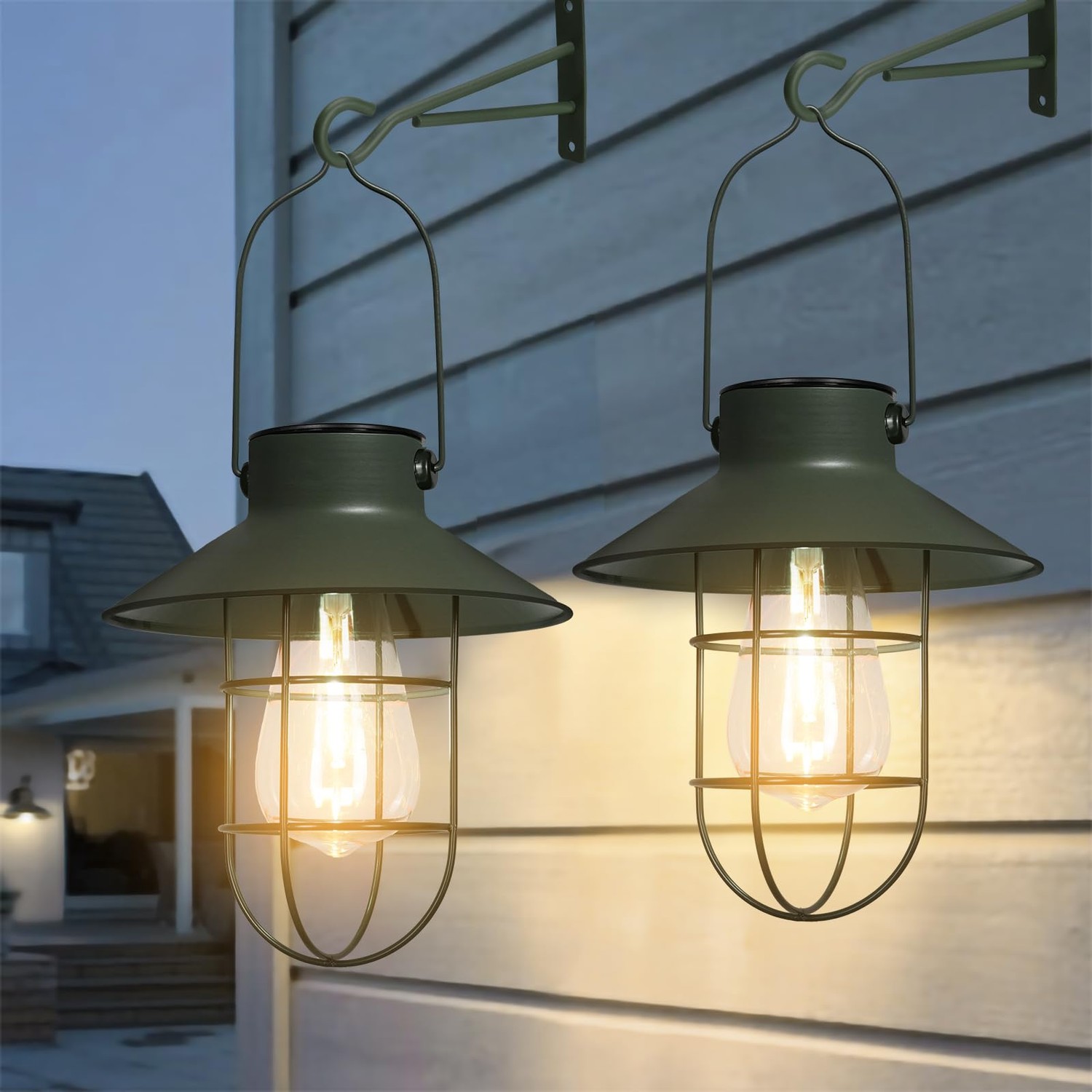 pearlstar Solar Lanterns Outdoor Metal Solar Powered Hanging Lights ...