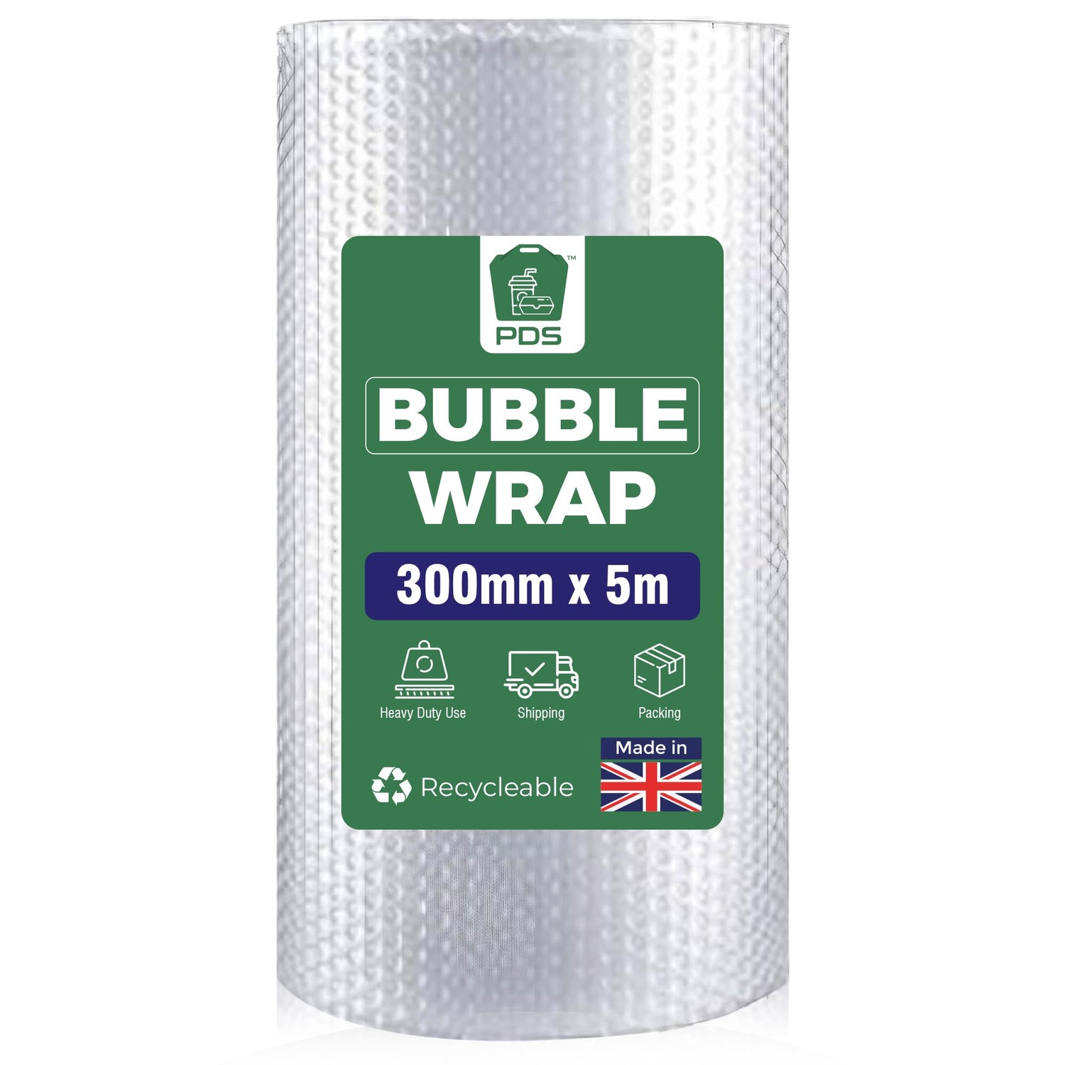 PDS 2 Roll 300mm x 5m Large Bubble Wrap Roll - Small Air Bubbles ...