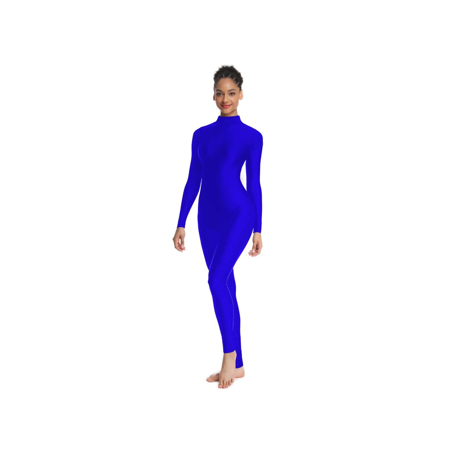 OVIGILY Adult High Neck Long Sleeve Dance Unitard for Women Bodysuits ...