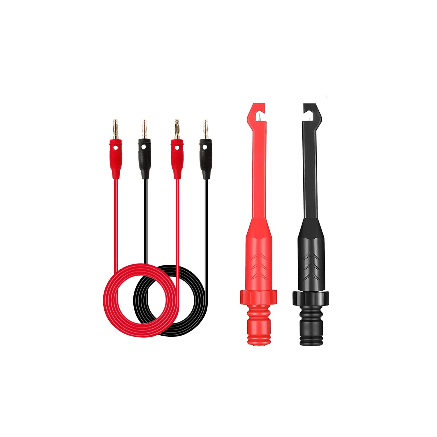 KAWISH 2PCS Multimeter Test Leads Set Electric Wire Piercing Probe Clip ...