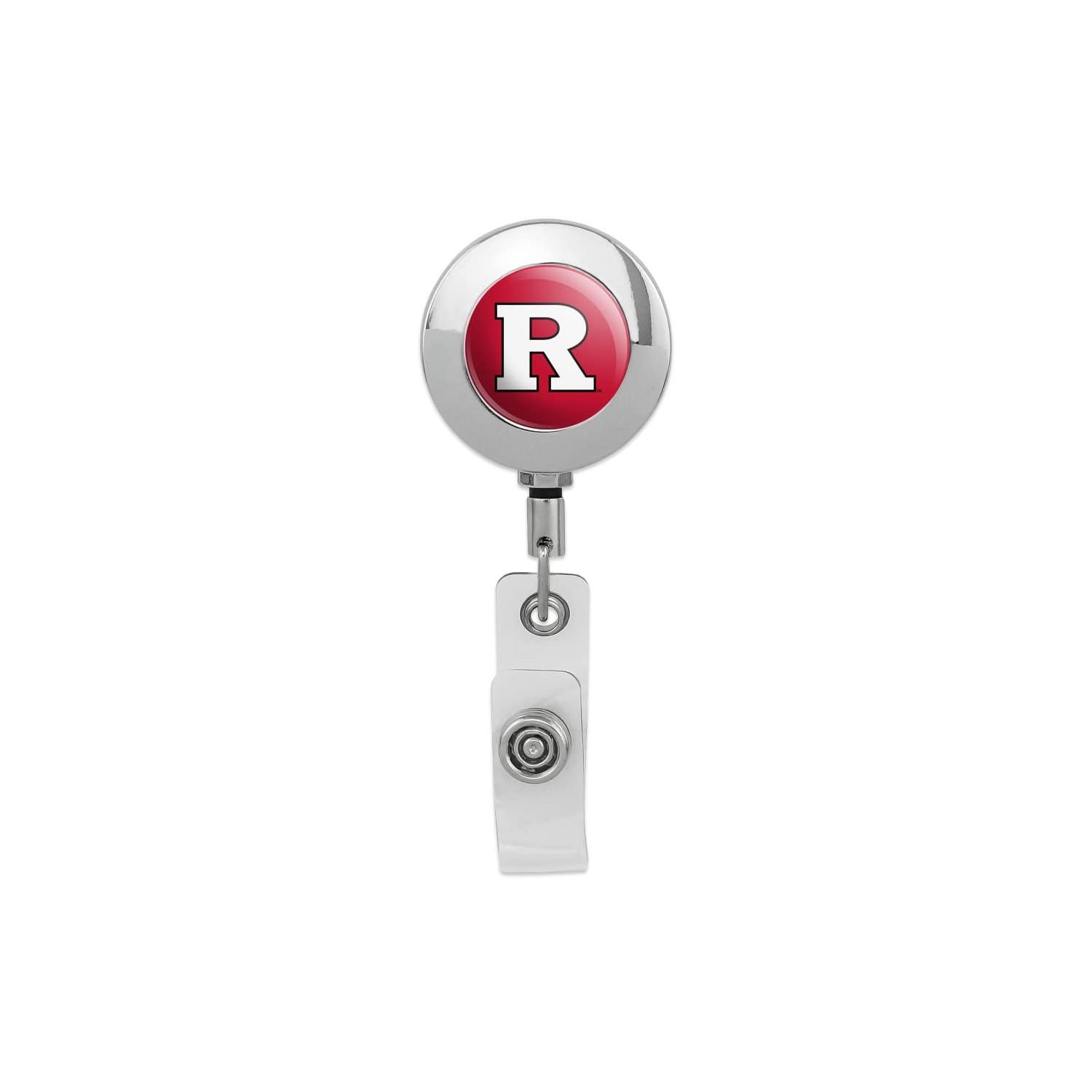 Rutgers Scarlet Knights Logo Retractable Reel Premium Metal Chrome ...