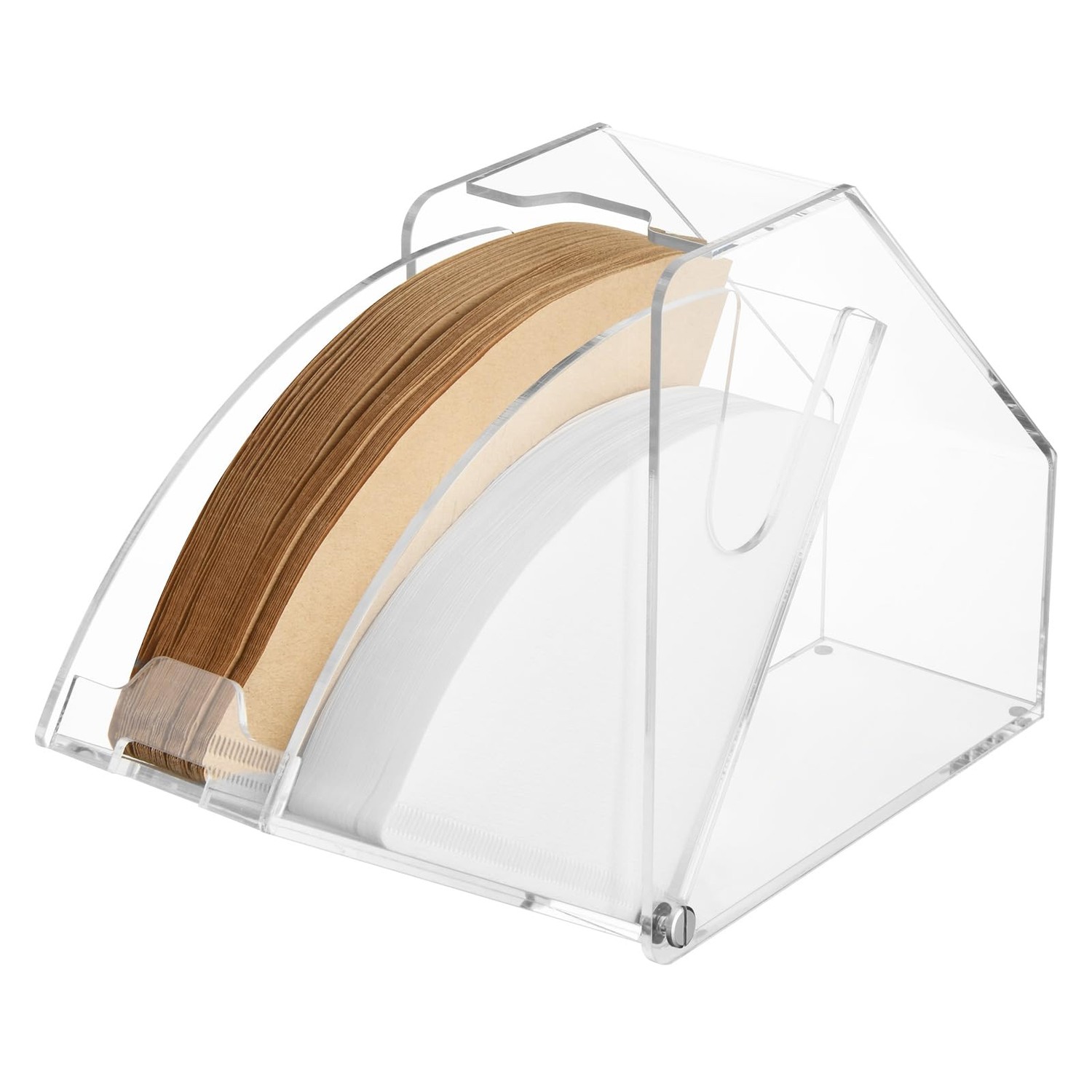 Coffee Filter Holder with Lid, Acrylic Coffee Filter Paper Dispenser ...