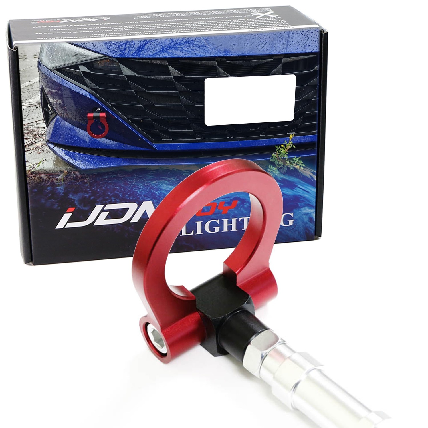iJDMTOY Sports Red Aesthetic Track Racing Style Tow Hook Ring ...