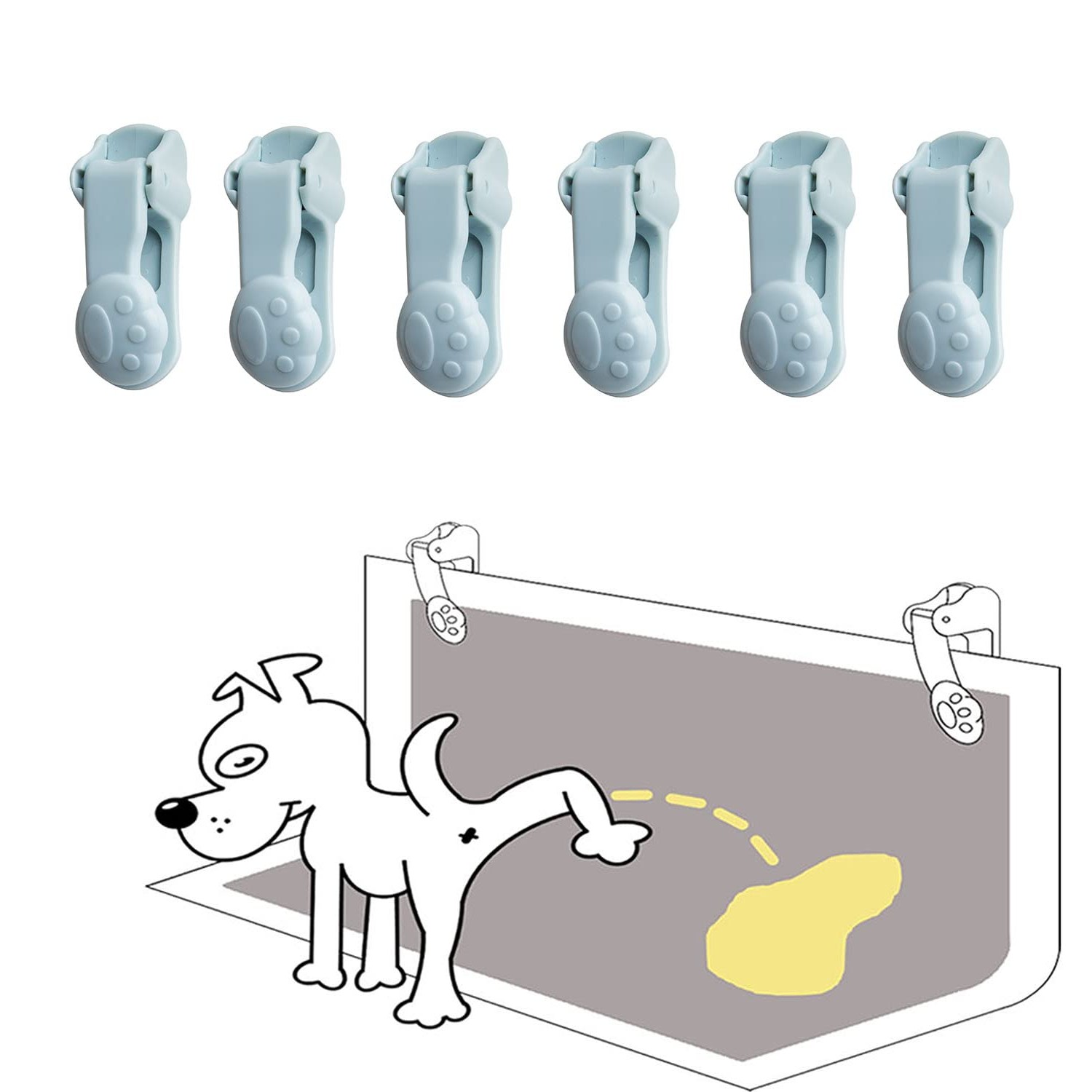 Dog Pee Pad Holder with Walls (6 Pack) for Small & Large Size Wee Wee ...