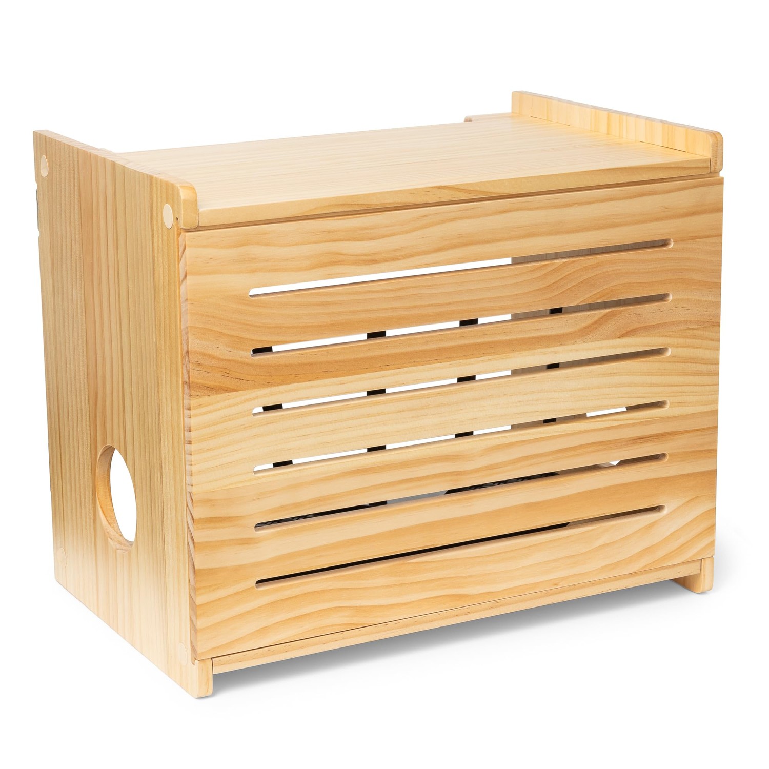 Wooden WiFi Router Storage Box - Deluxe Wall Mountable Decorative Modem ...