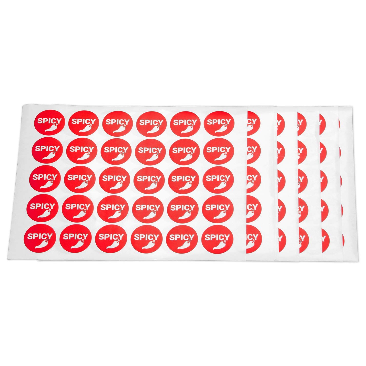 1 Pack - TUCO DEALS 1.5" Round Spicy Red Color Labels Stickers for ...