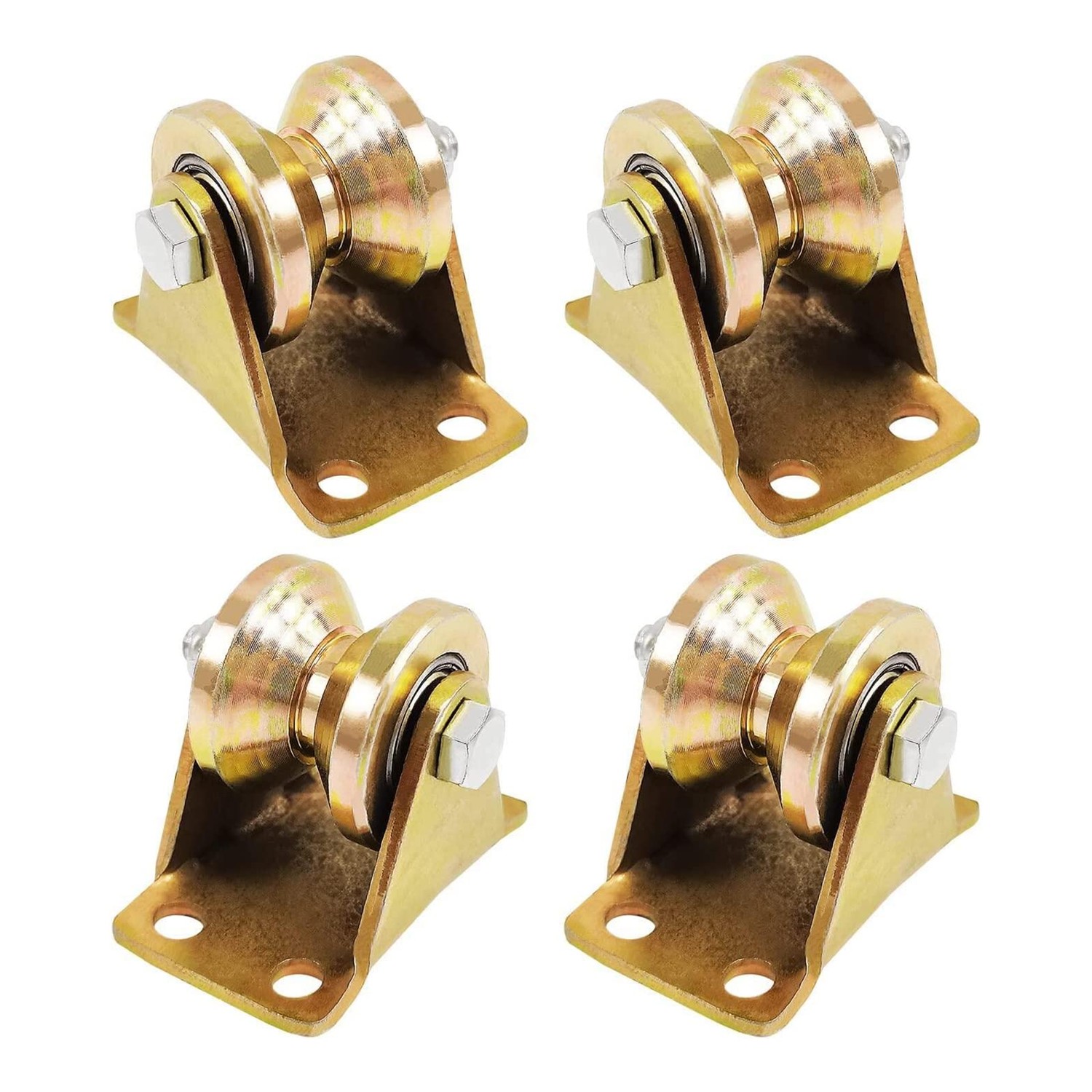 Set of 4 V-Groove Rope Wheels for Washing Line, Pulley System, Ruote a ...