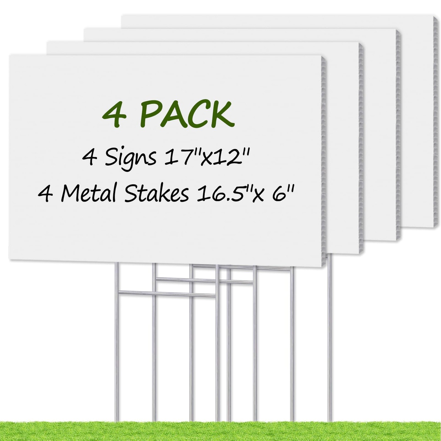 Blank Yard Signs with Stakes, Remiawy Custom Yard Sale Sign 17x12 Inch ...