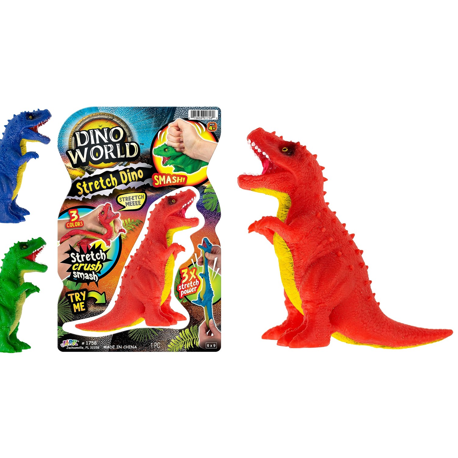Stretchy Toy Dinosaur Toy (1 Unit) T-Rex Rubber Dino ,Super Squishy and ...
