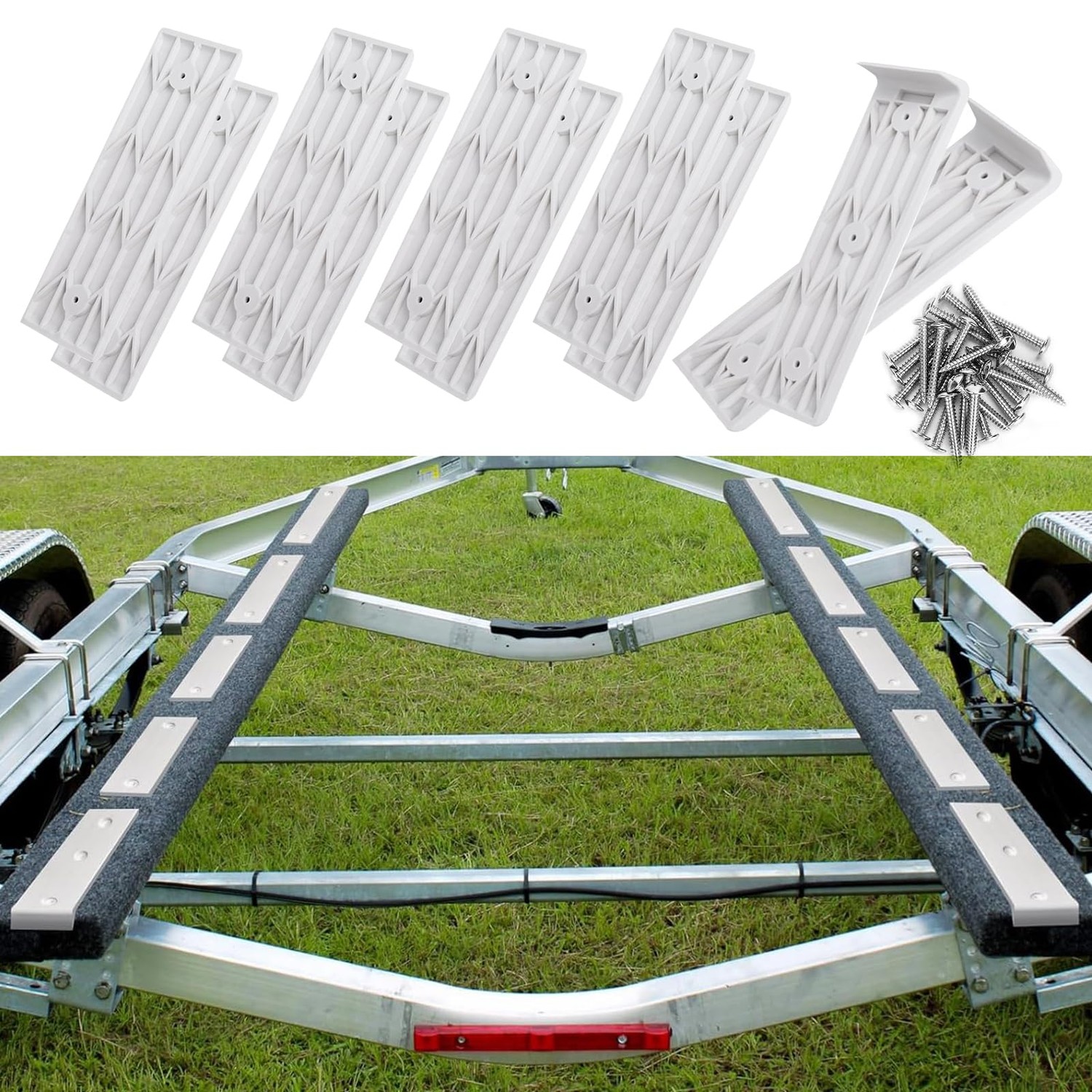 CTMAOYI Boat Trailer bunk Slides,Smoother Boat Bunk Slide Pads, Boat on ...