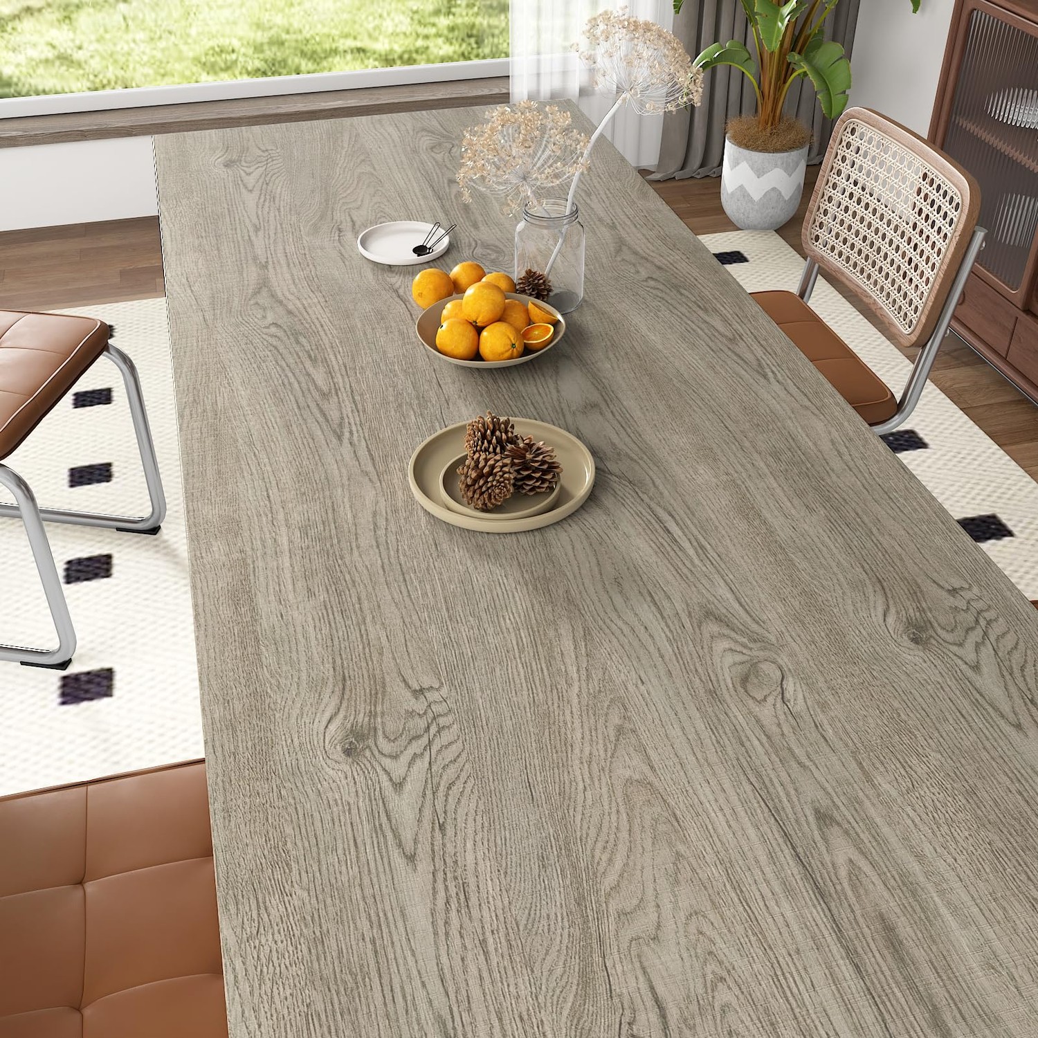 WESTICK Rustic Wood Contact Paper for Cabinets and Drawers Brown Wood ...