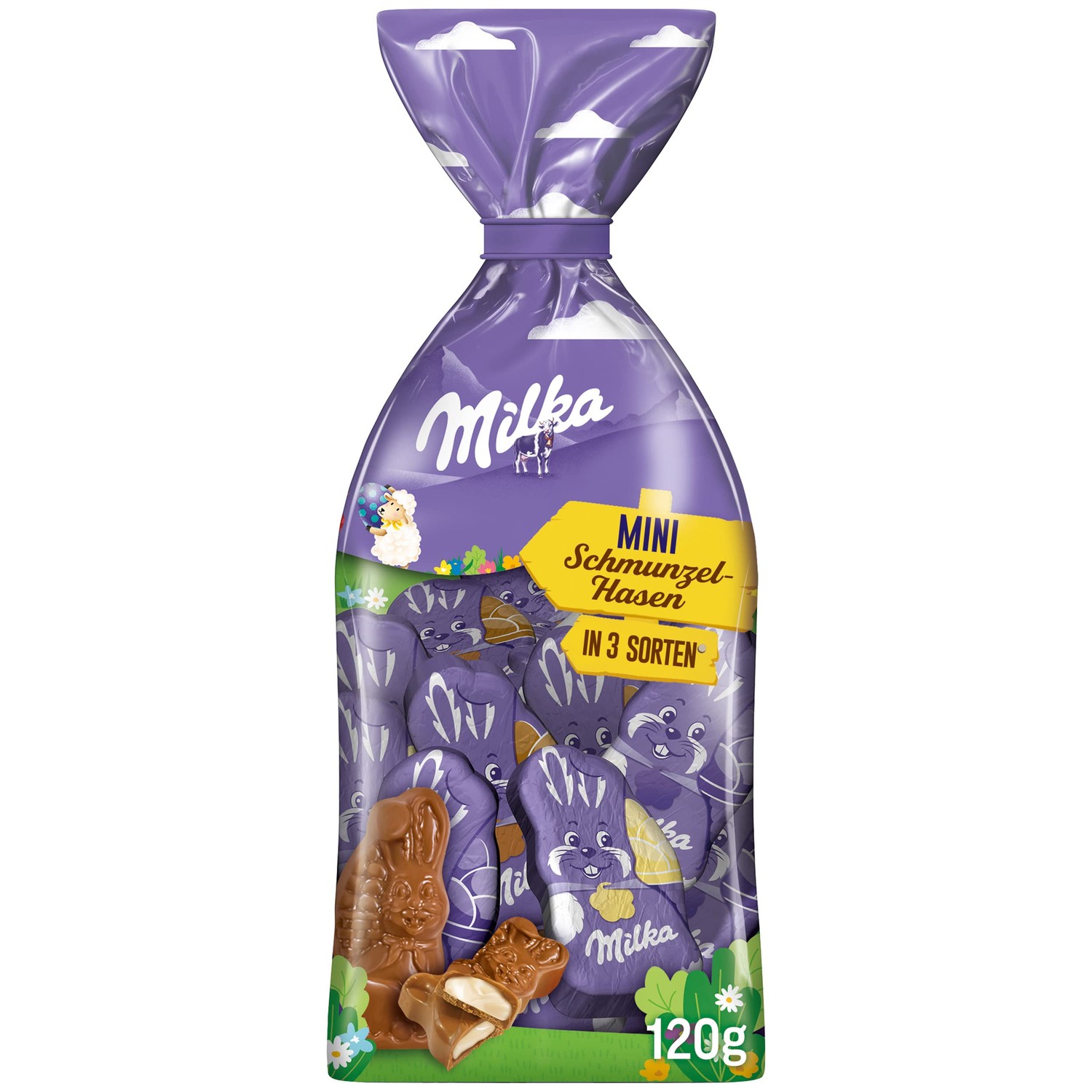 Milka Mini Smile Bunny 1 x 120 g I Easter Chocolate Single Pack I 3 ...