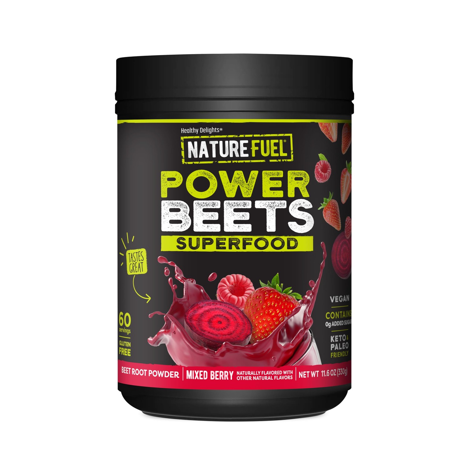 Nature Fuel Power Beets Powder, Delicious Mixed Berry, Concentrated ...