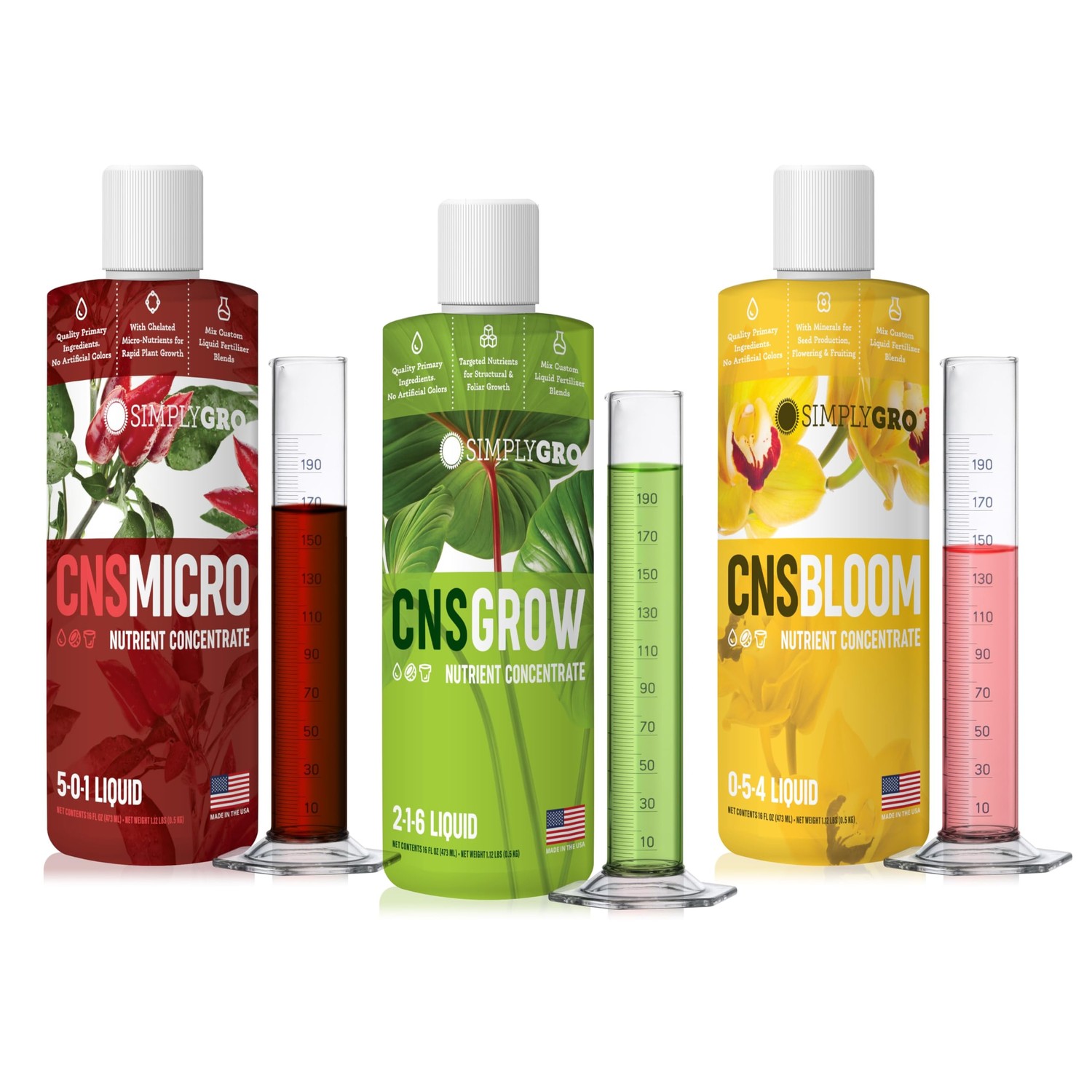 CNS Liquid Nutrient Concentrate Plant Food 3-Pack (1-Pint Each of CNS ...