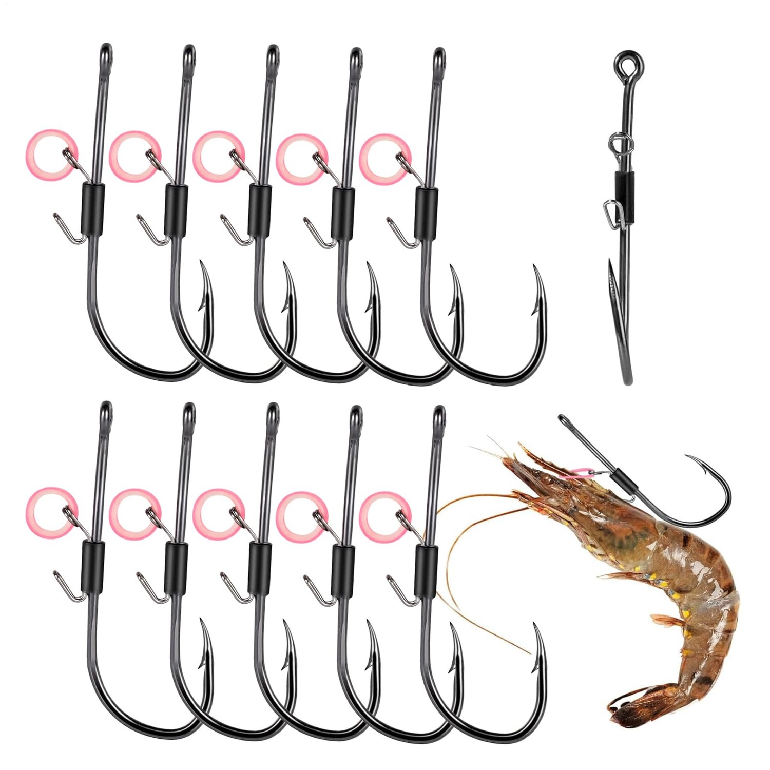 Shrimp Hooks | Saltwater Shrimp Walker Rig,Heavy-Duty Hooks Strong Rig ...