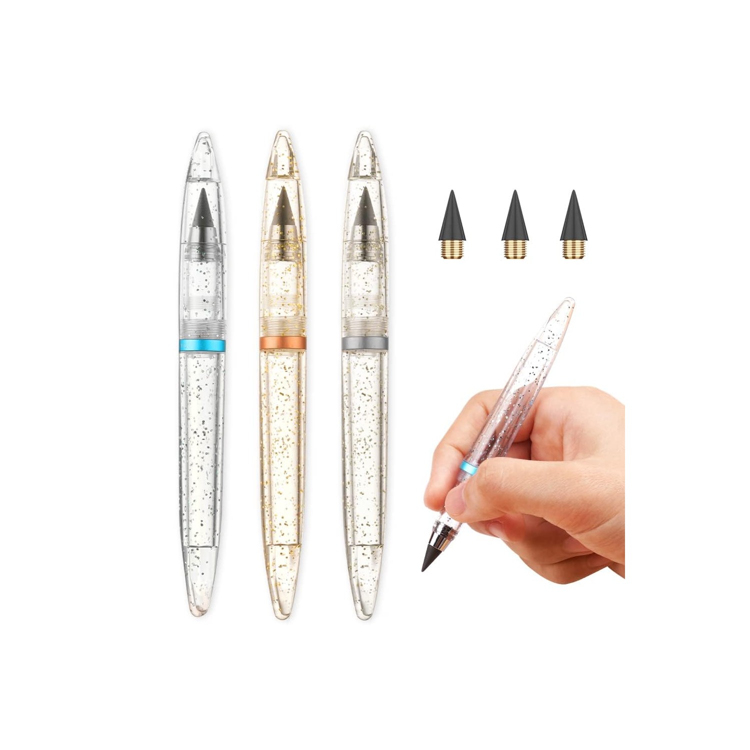 OFFCUP Eternal Metal Pencil, Pack of 6 Inkless Pencils Eternal ...