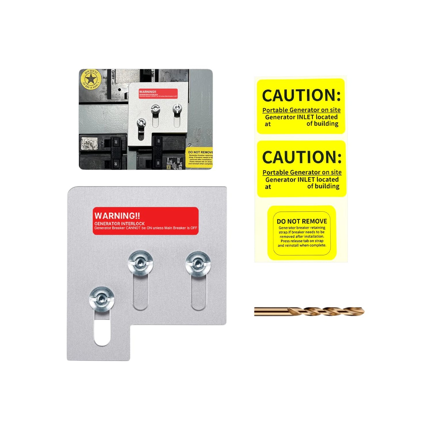 Generator Interlock Kit Compatible with Square D QO & Homeline 150 or ...