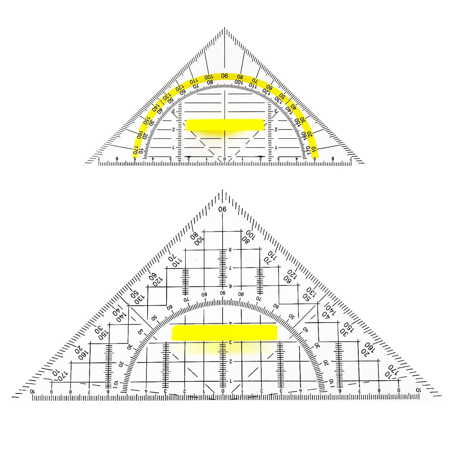Set Square Large Protractor School - Geo Triangles Set with Handle, 20 ...