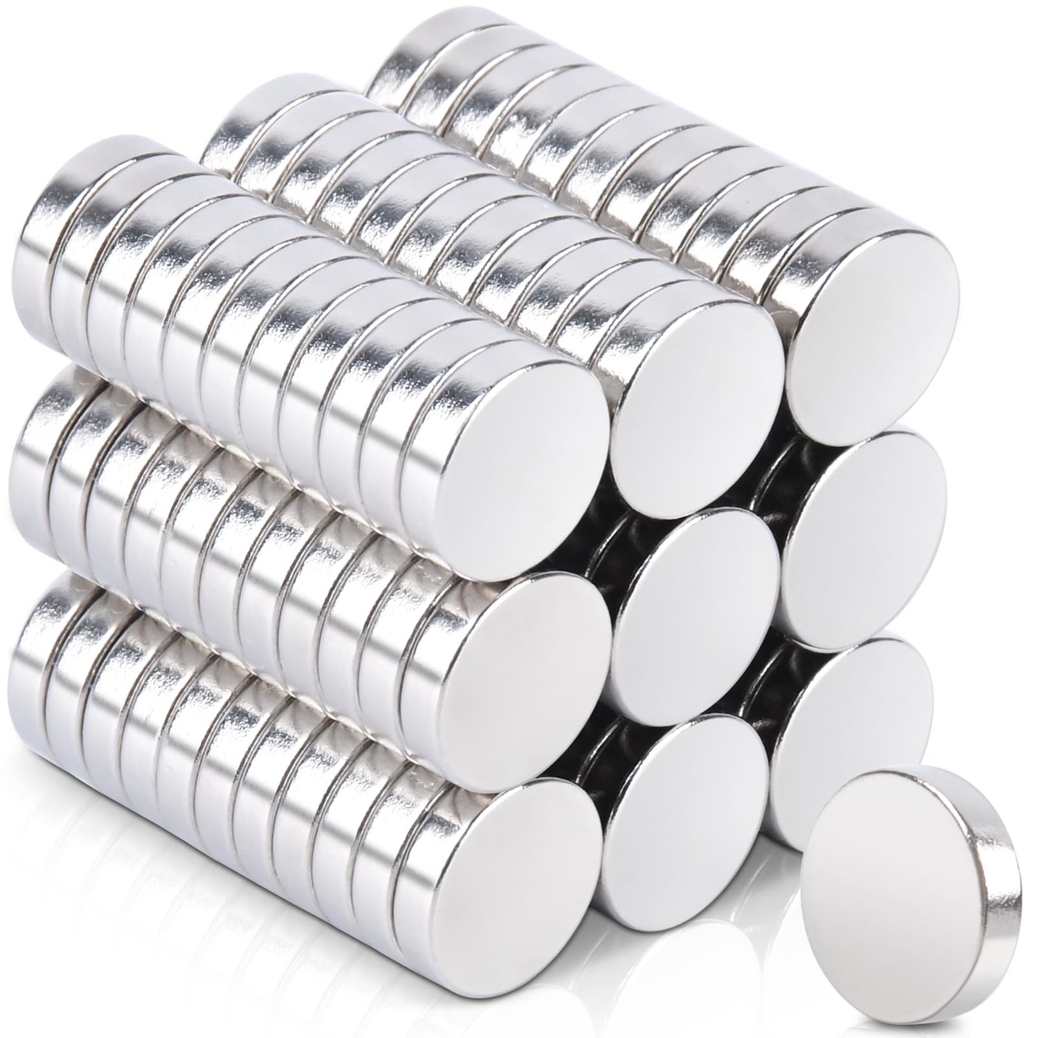 Pack of 100 Magnets Strong 8 x 2 mm, Neodymium Magnets Extra Strong ...