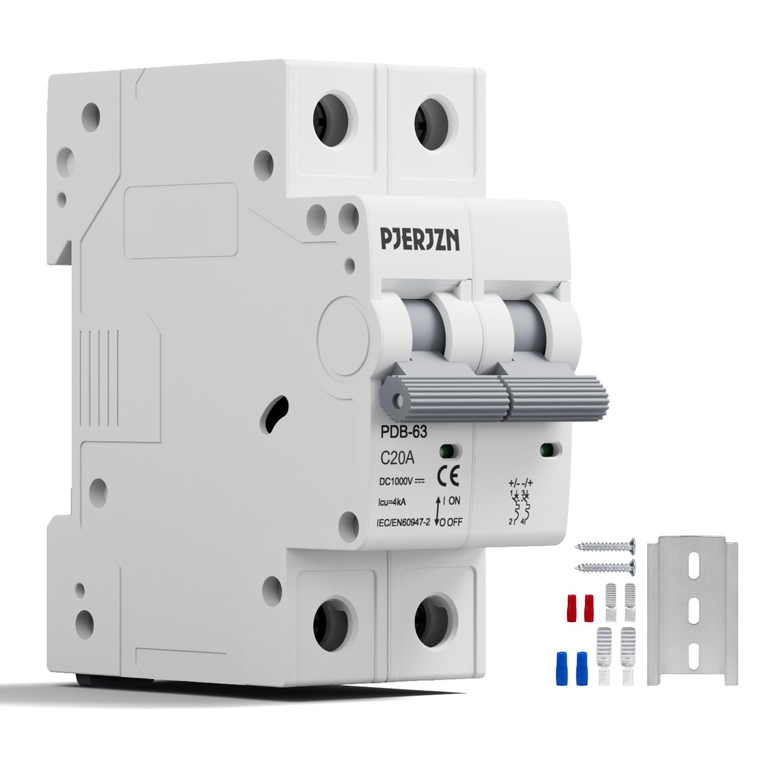 Pjerjzn DC Miniature Circuit Breaker 20A 1000V 2P Solar Circuit Breaker ...