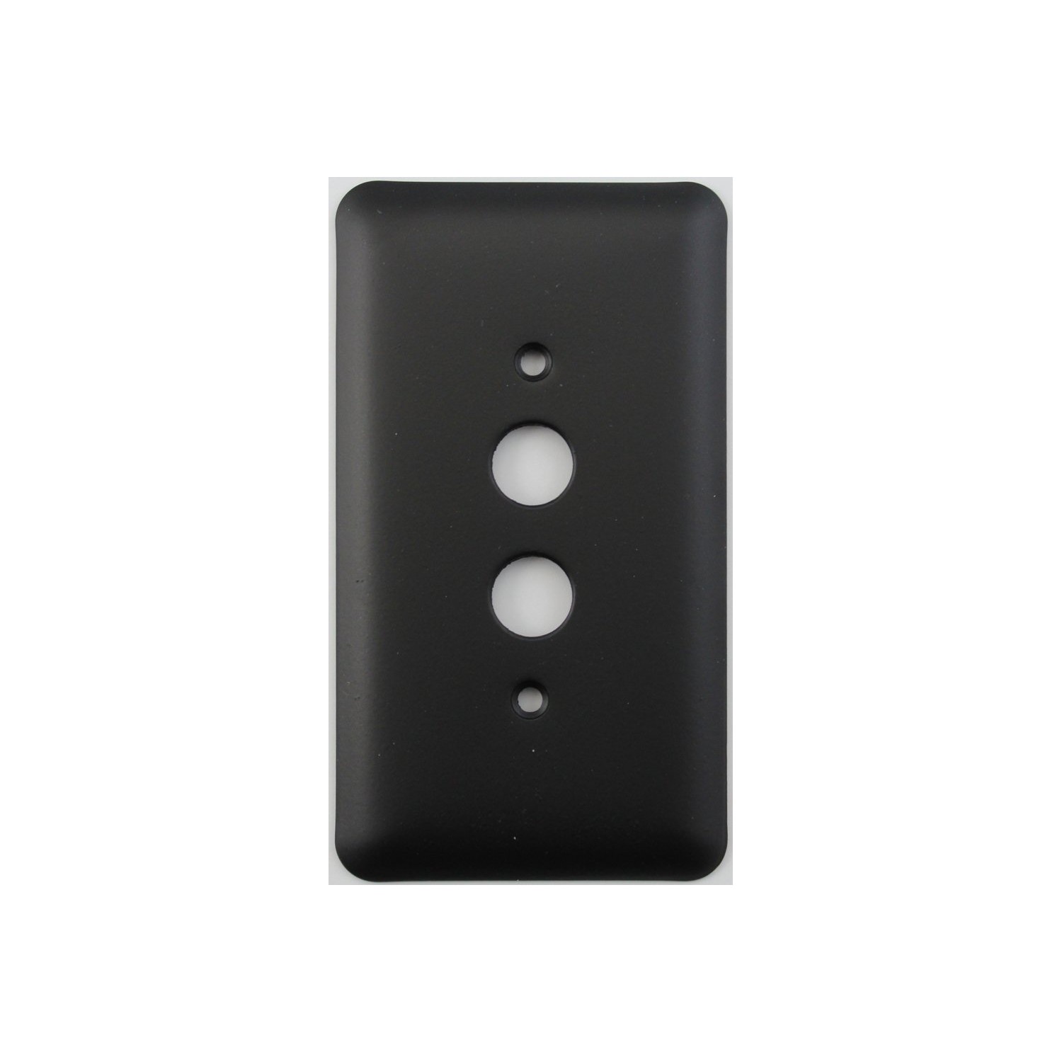 Classic Accents Rounded Black 1 Gang Push Button Switch Plate - ibspot.com