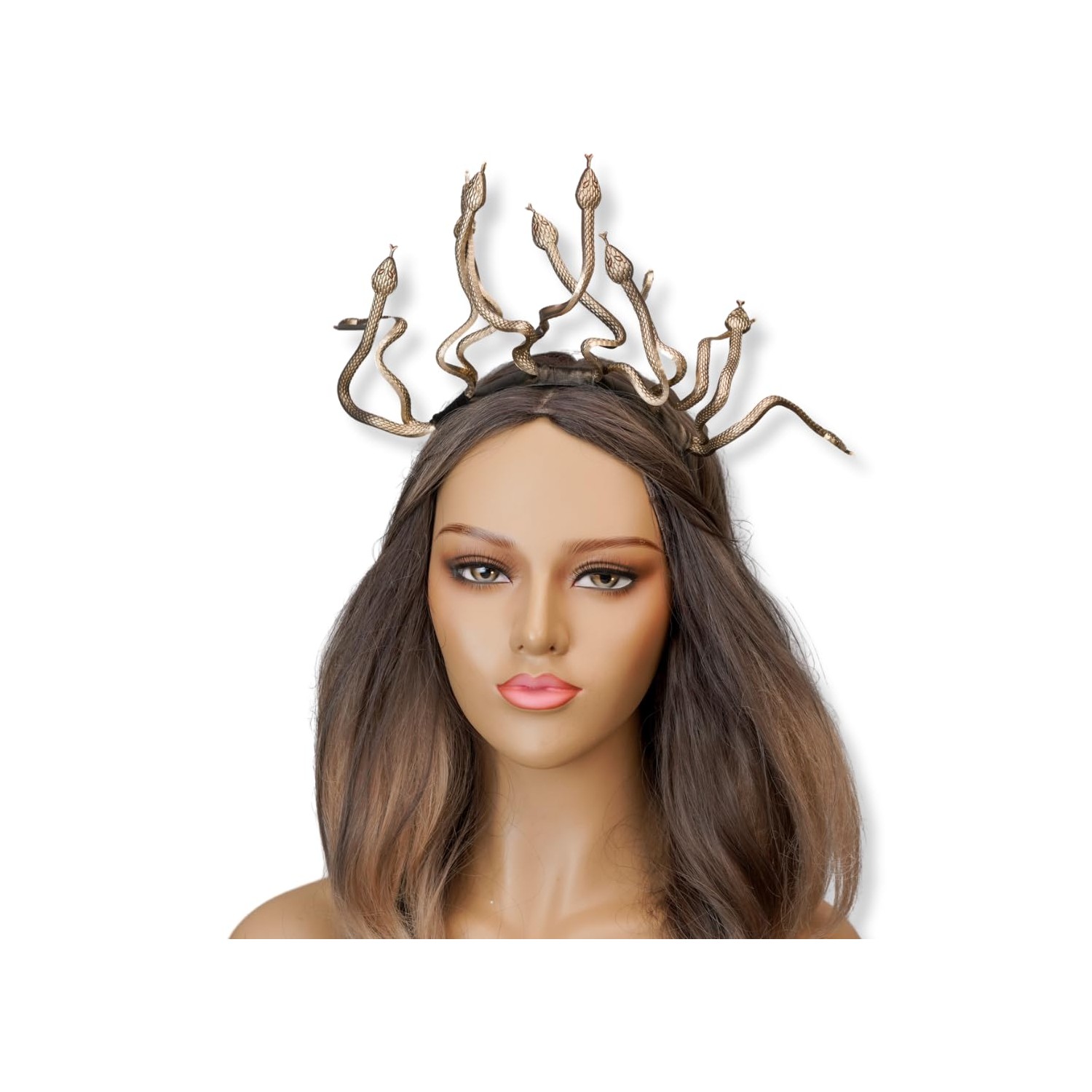 Medusa Costume Headdress Masquerade Mask Cosplay Horns Headpiece ...