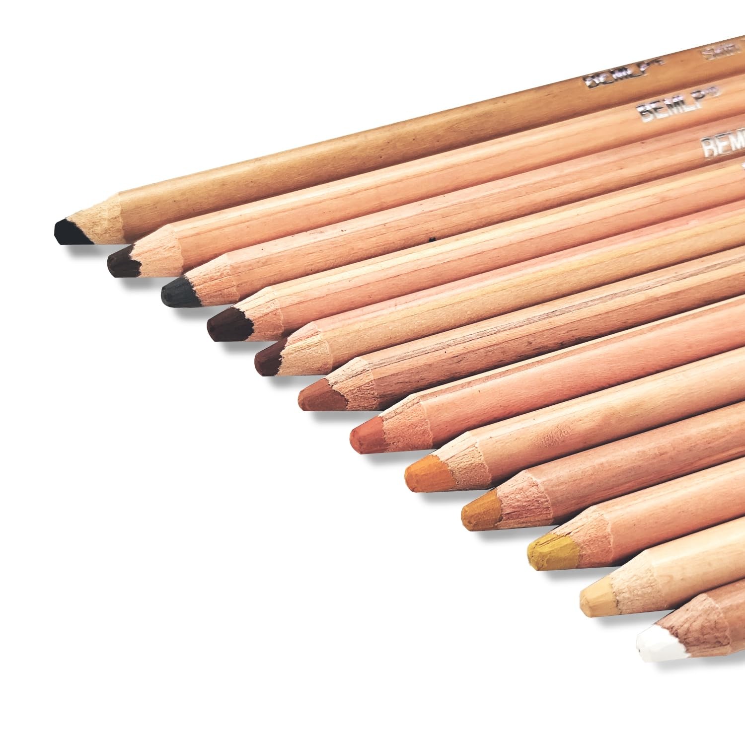 BEMLP 12 Professional Soft Pastel Pencils Wood Skin Tints Pastel ...